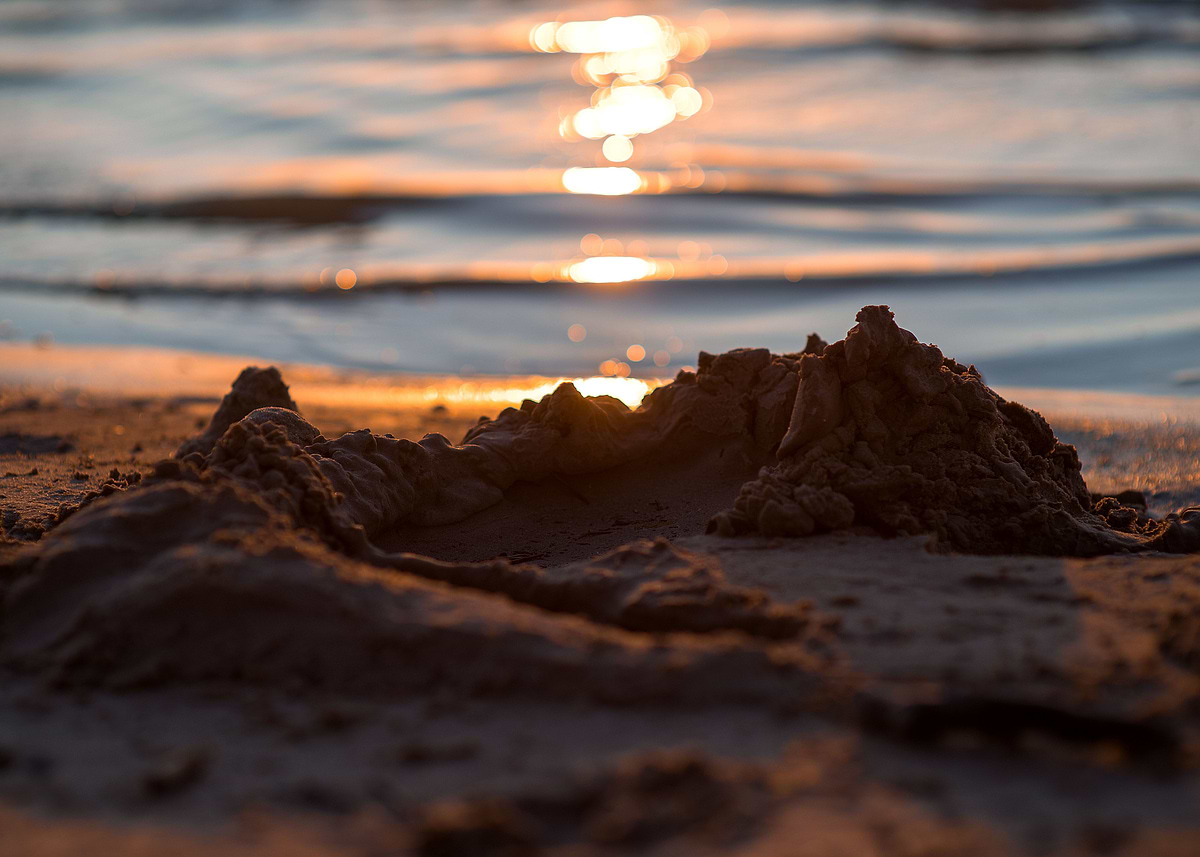 'Beach sand during sunset' Poster, picture, metal print, paint by Zelma ...