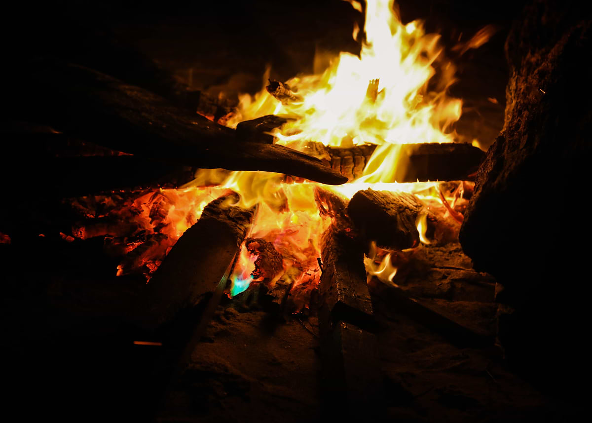 'Fire Pit' Poster, picture, metal print, paint by Jordan Rose | Displate