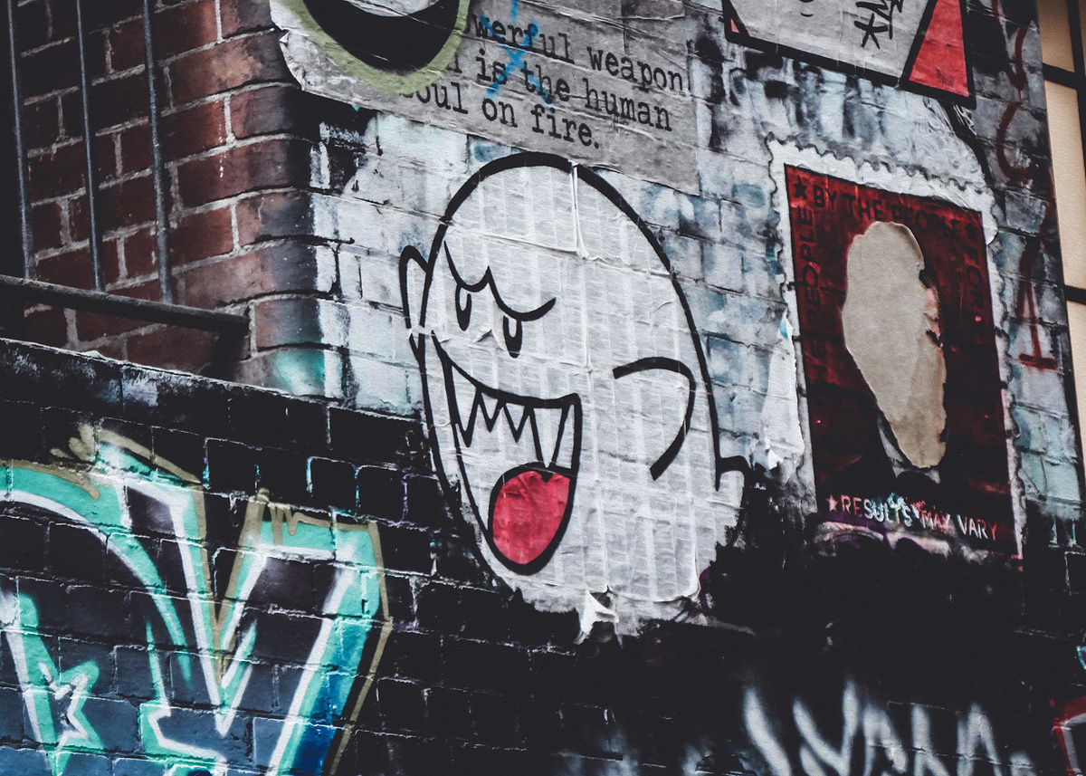 'Boo' Poster, picture, metal print, paint by Scott Prints | Displate