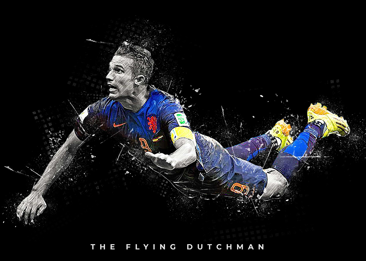 'Robin van Persie' Poster, picture, metal print, paint by Creative Shop ...
