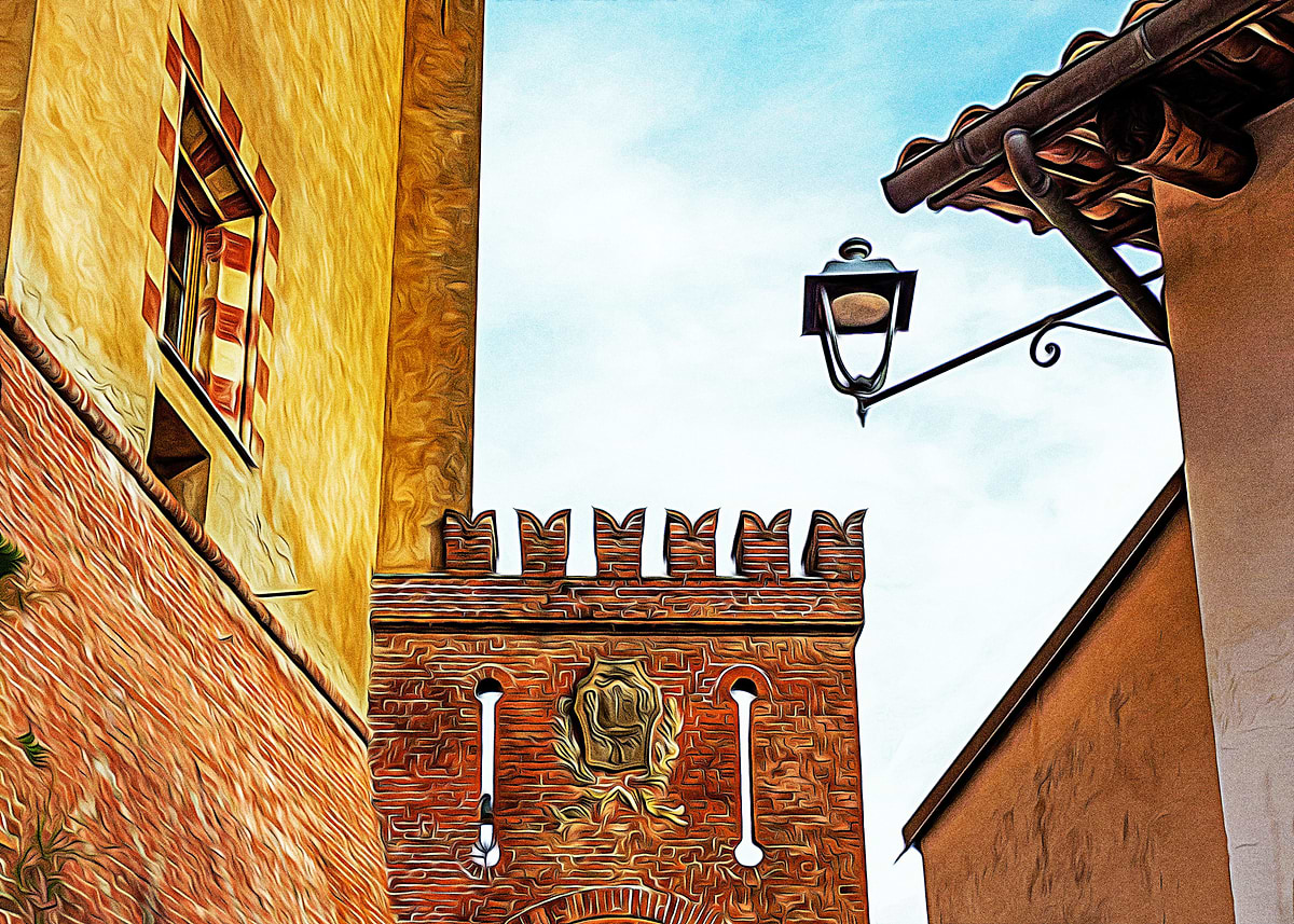'Medieval village of Barolo' Poster, picture, metal print, paint by ...