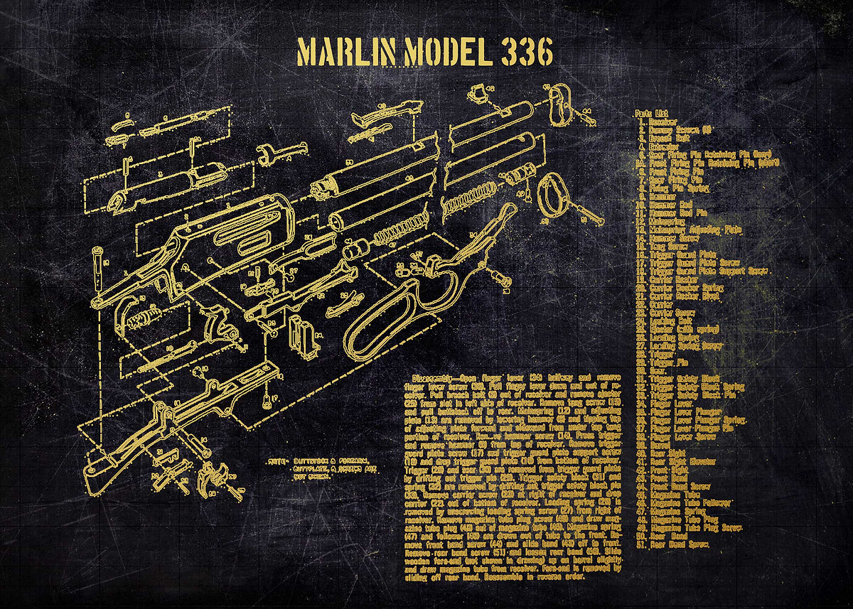 'marlin model 336' Poster, picture, metal print, paint by MAXART DESIGN ...