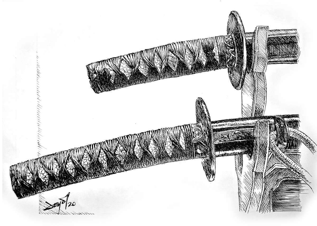 'japanese katana sword' Poster, picture, metal print, paint by sayd54 ...