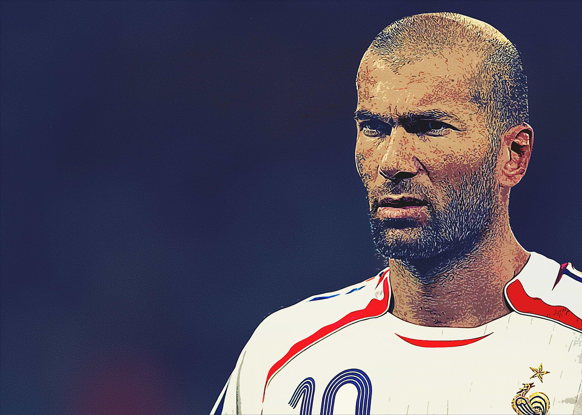 'zinedine zidane' Poster, picture, metal print, paint by Thogi Gio ...
