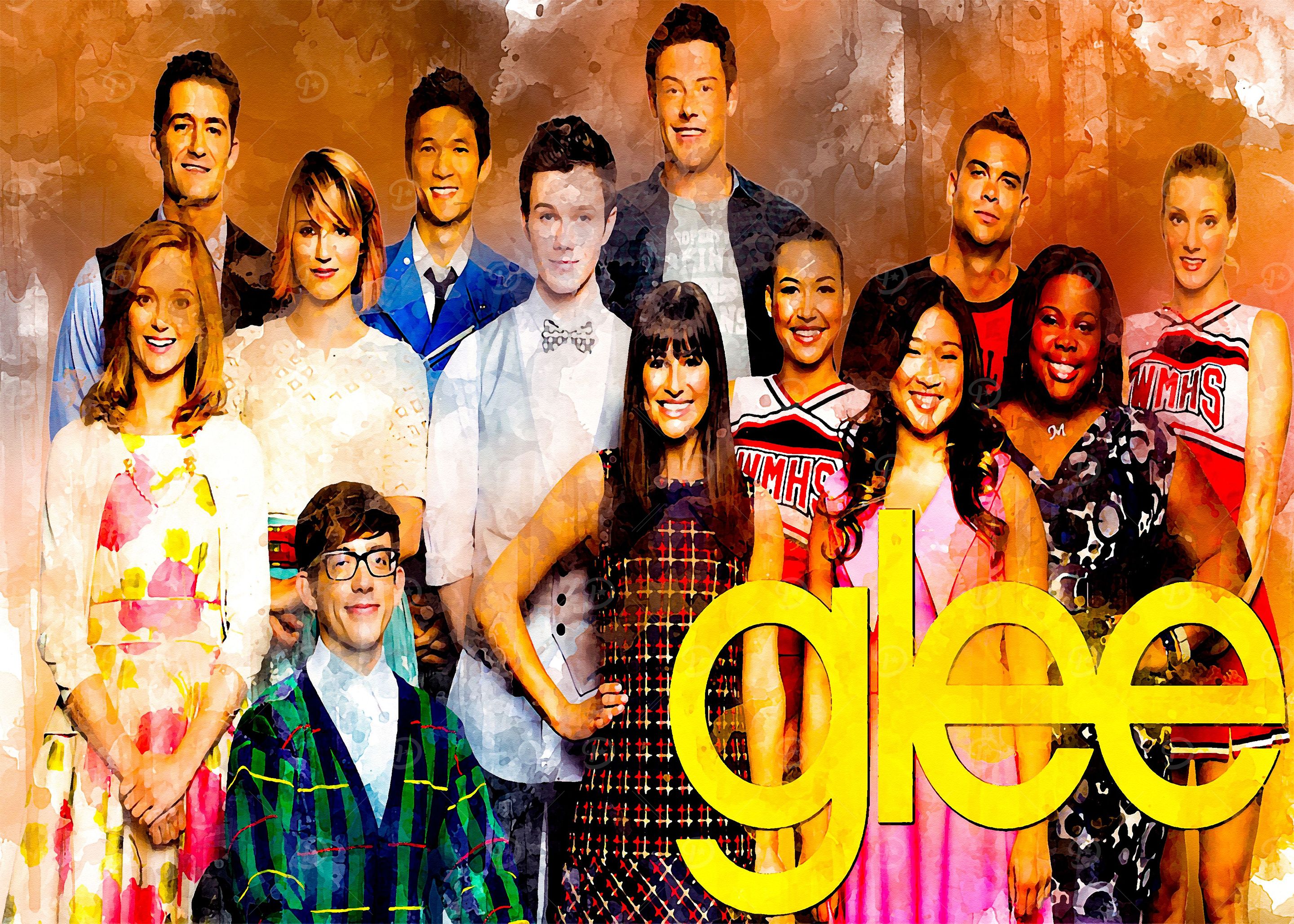 'Glee 2' Poster, picture, metal print, paint by Zain Brookes | Displate