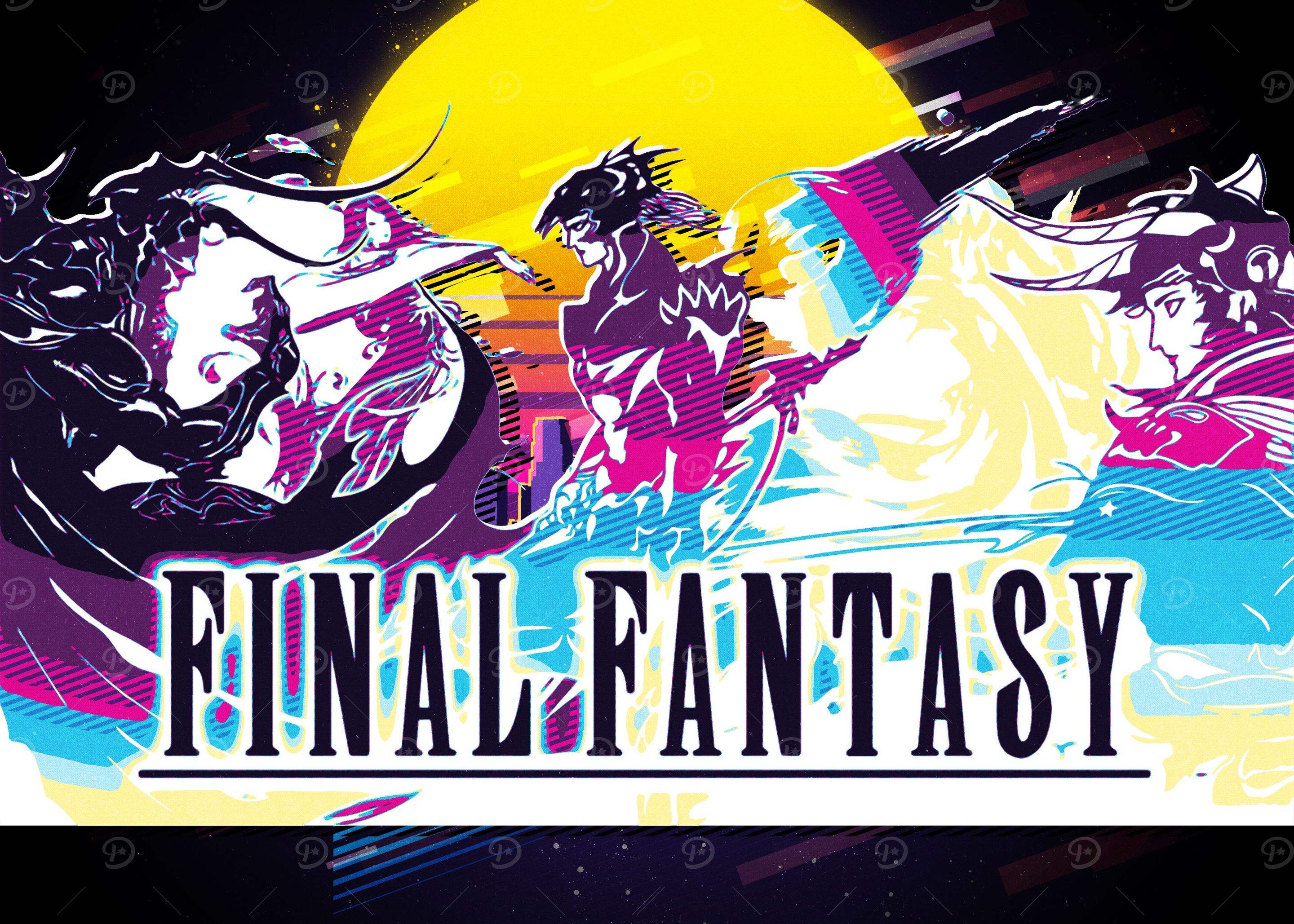 'Final Fantasy' Poster, picture, metal print, paint by Brigg | Displate