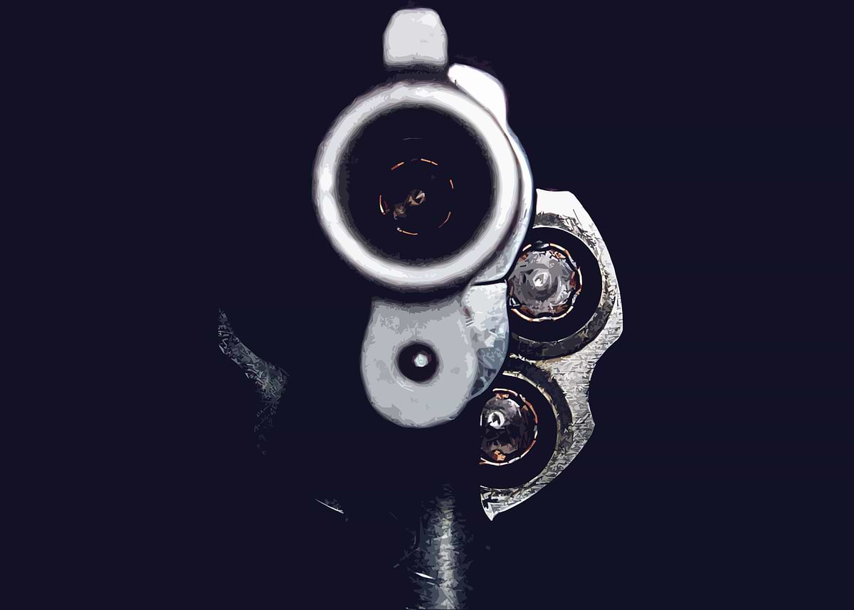 'gun handgun' Poster, picture, metal print, paint by Haruka Studio ...