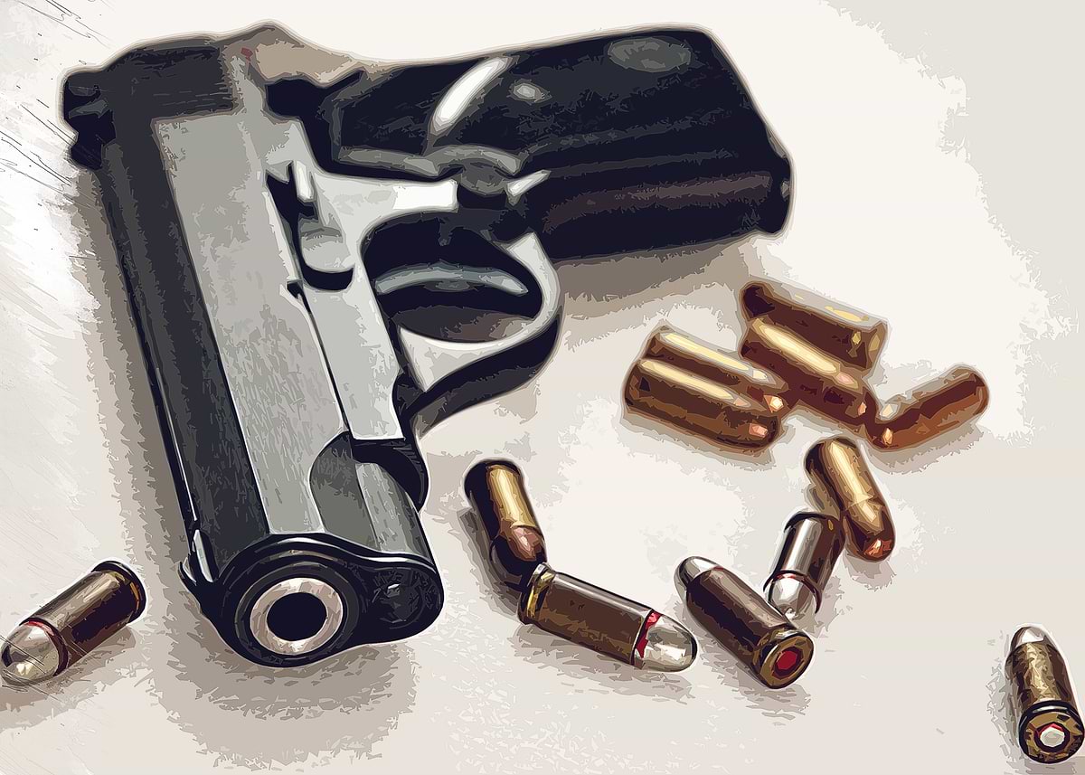 'gun handgun poster' Poster, picture, metal print, paint by Haruka ...
