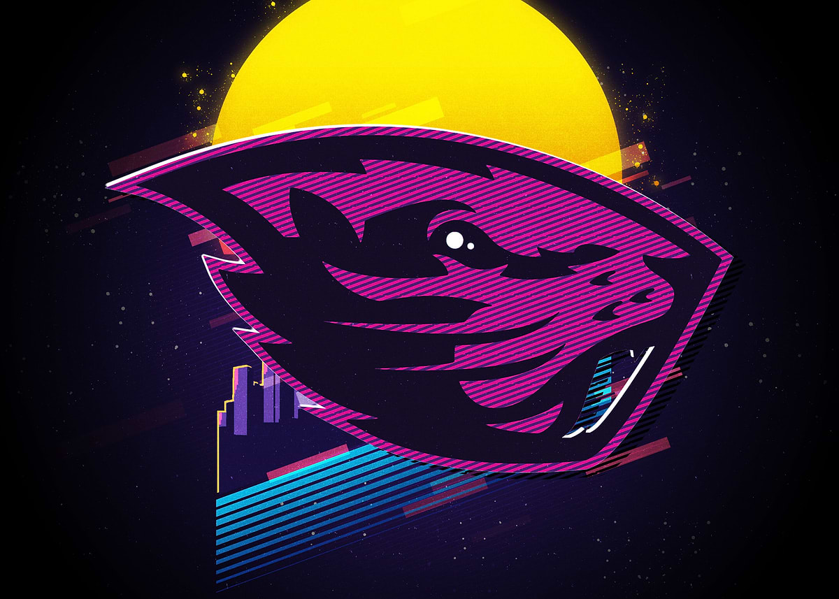 'Oregon State' Poster, picture, metal print, paint by Water | Displate