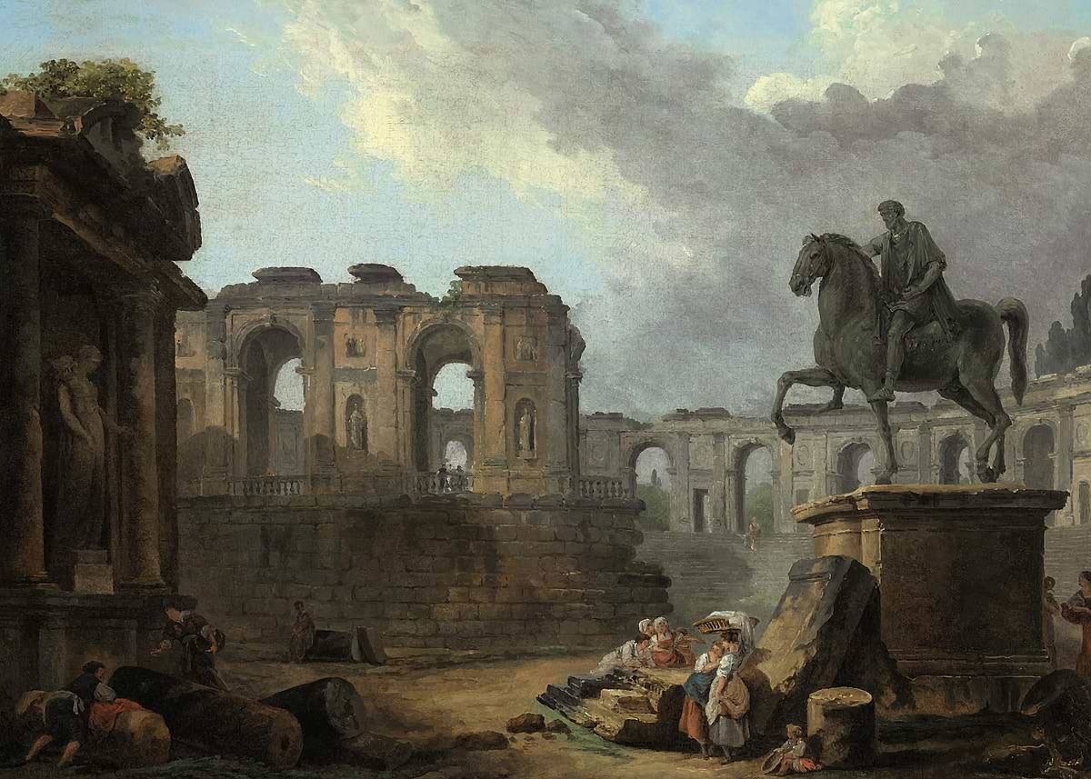 'Hubert Robert' Poster, picture, metal print, paint by ArtGallery ...