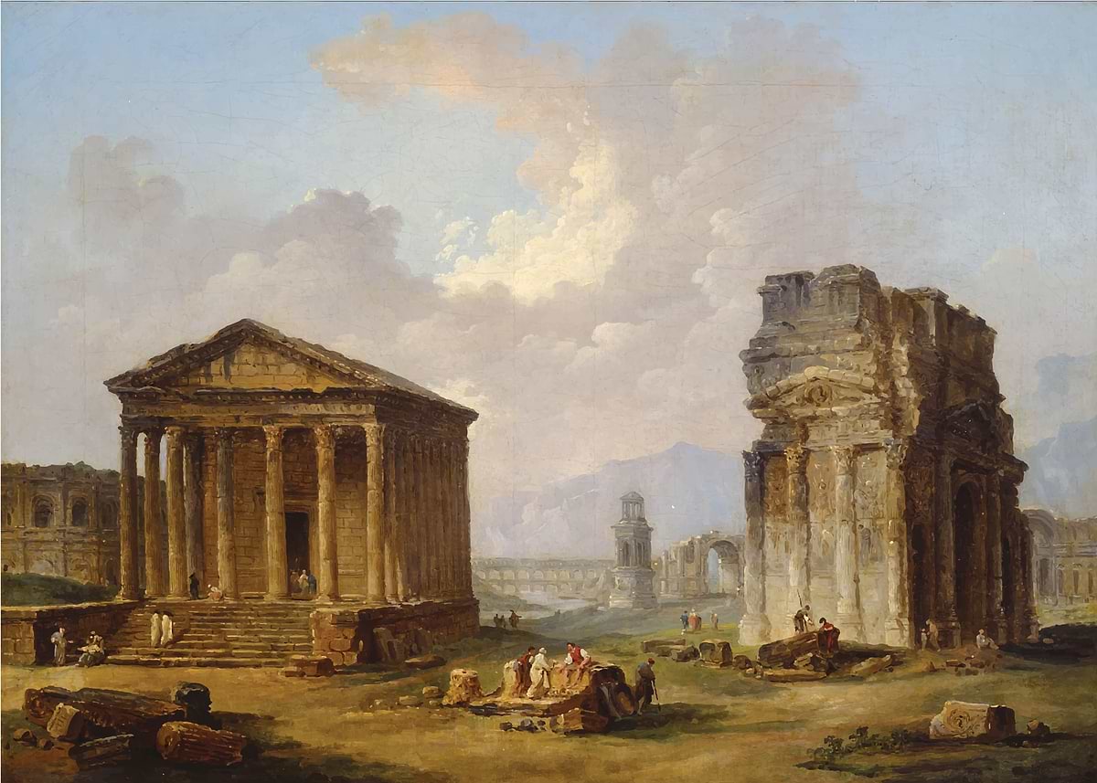 'Hubert Robert' Poster, picture, metal print, paint by ArtGallery ...