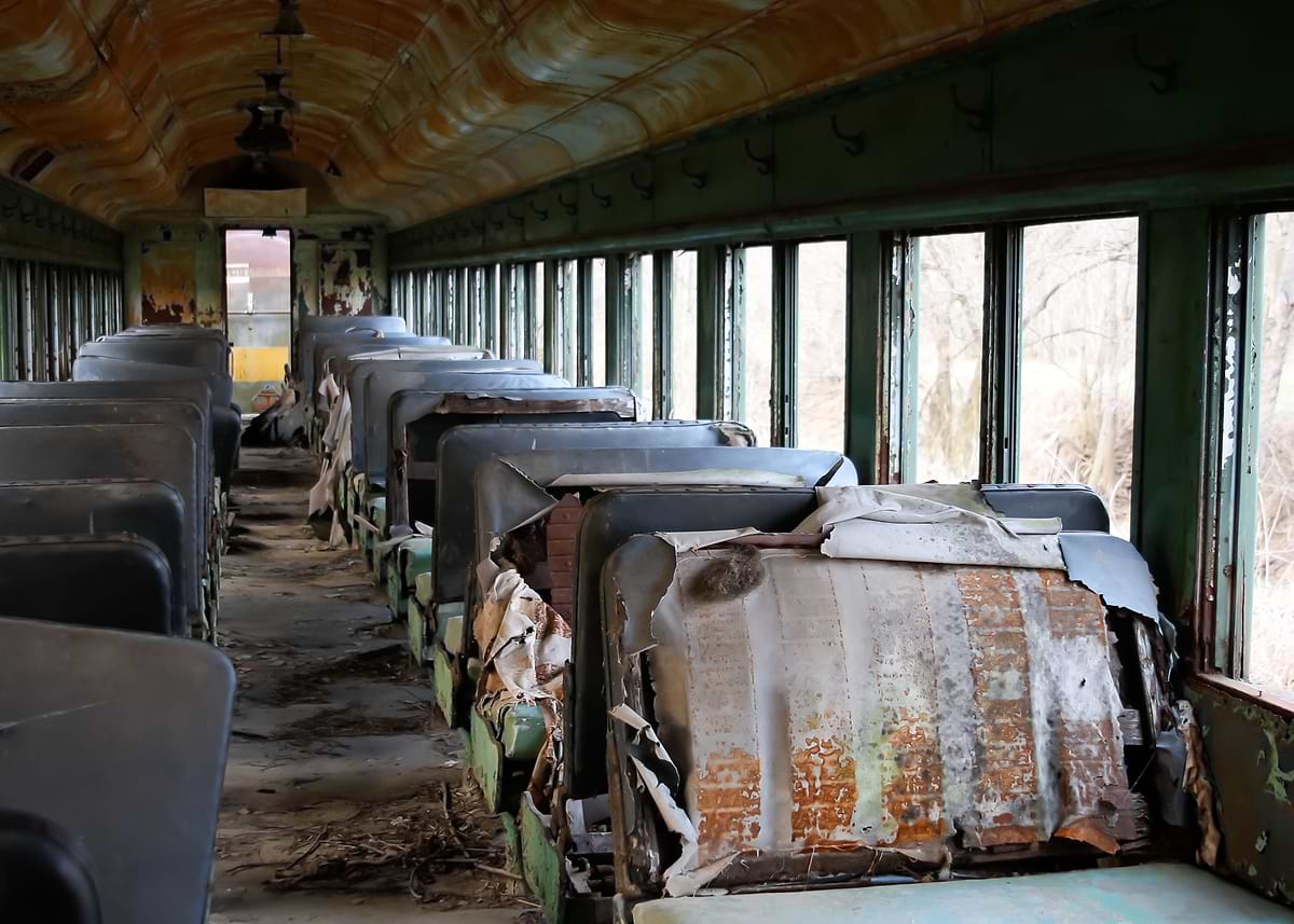 'Blue Seats on Ghost Train' Poster, picture, metal print, paint by ...