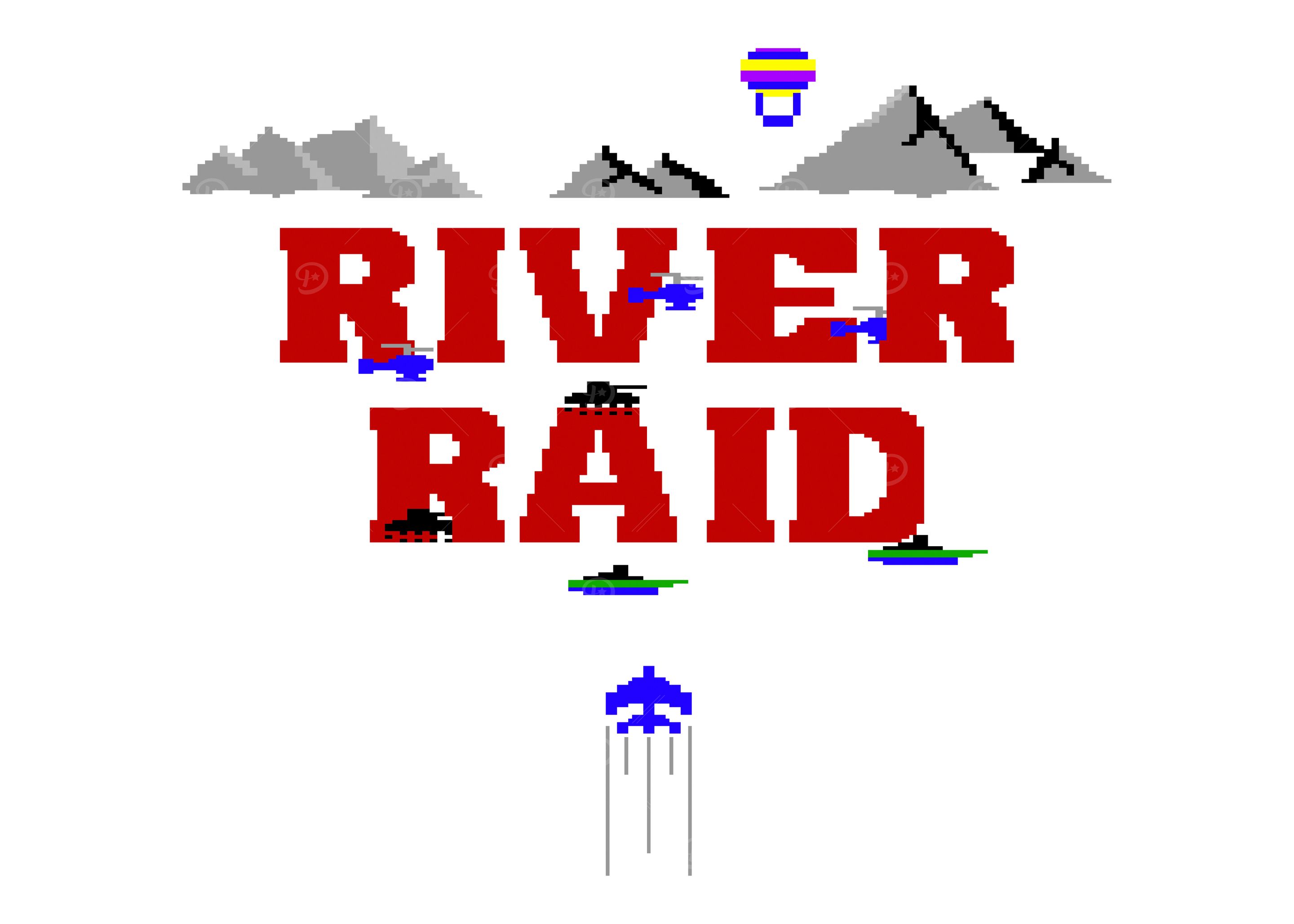 'River Raid' Poster, picture, metal print, paint by Chris Corkin | Displate