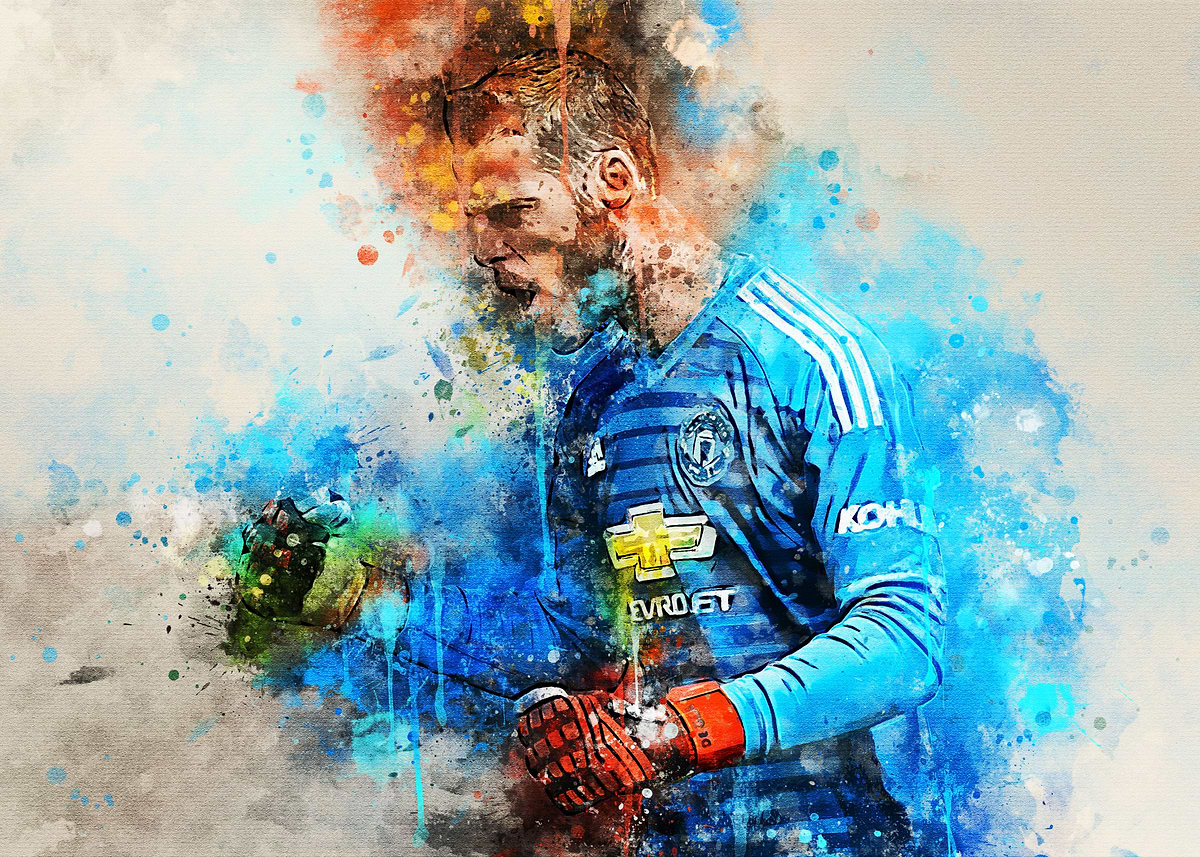 'David De Gea' Poster, picture, metal print, paint by Farwell ...