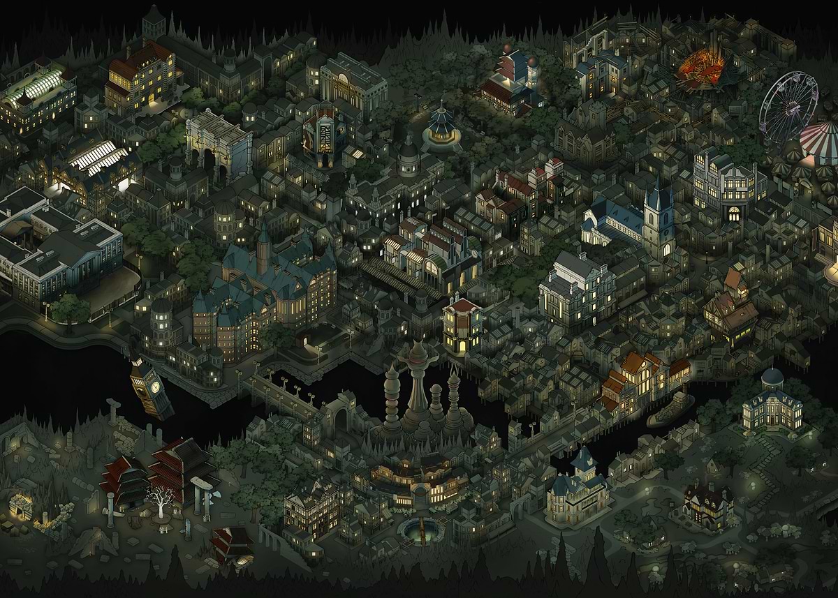 'Fallen London Map' Poster, picture, metal print, paint by Carl Edman ...