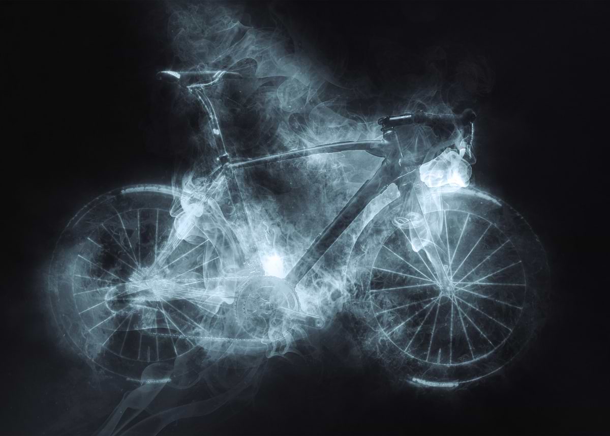 'Smokey Cycle' Poster, picture, metal print, paint by Ali Ch | Displate