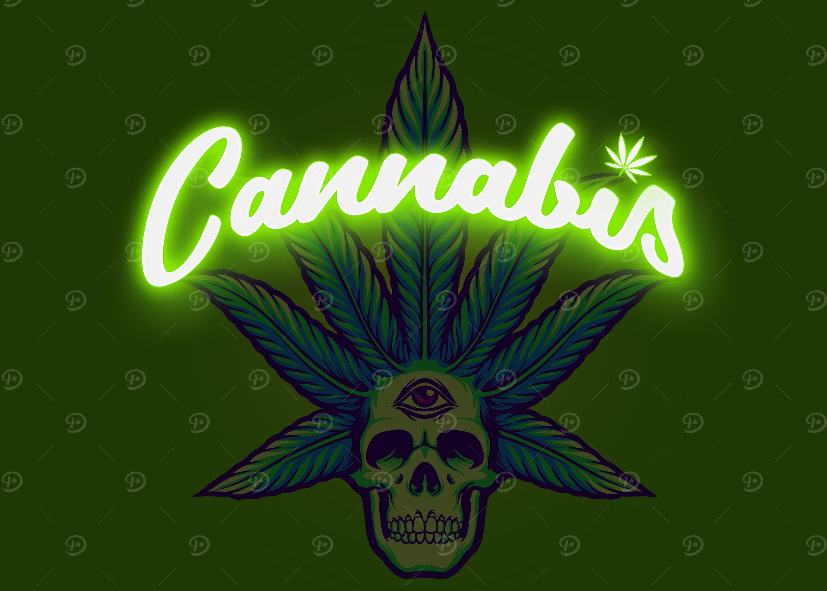 'Cannabis Weed Marihuana' Poster, picture, metal print, paint by Eye ...