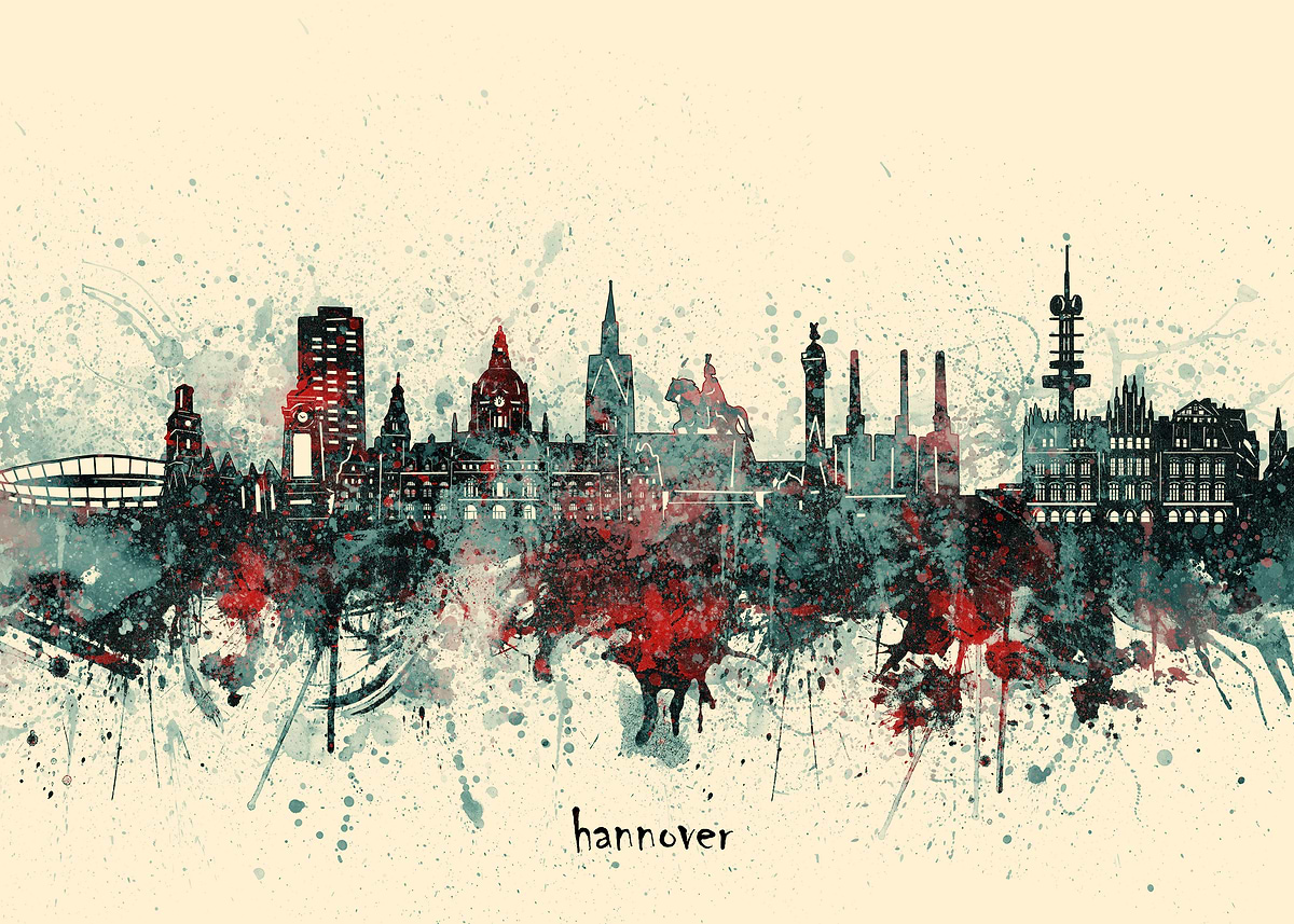 'hannover artistic 3' Poster, picture, metal print, paint by Bekim Art ...