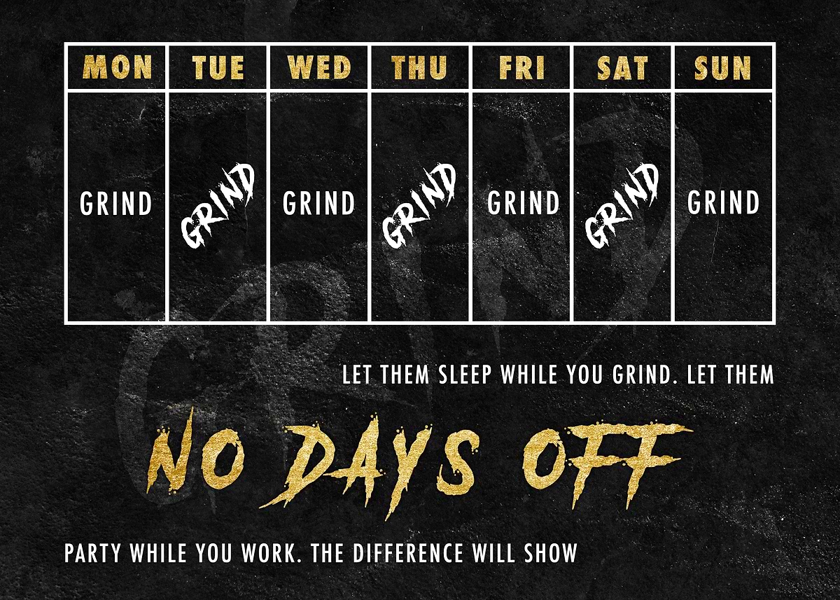'No Days Off' Poster, picture, metal print, paint by Five Senses Art ...