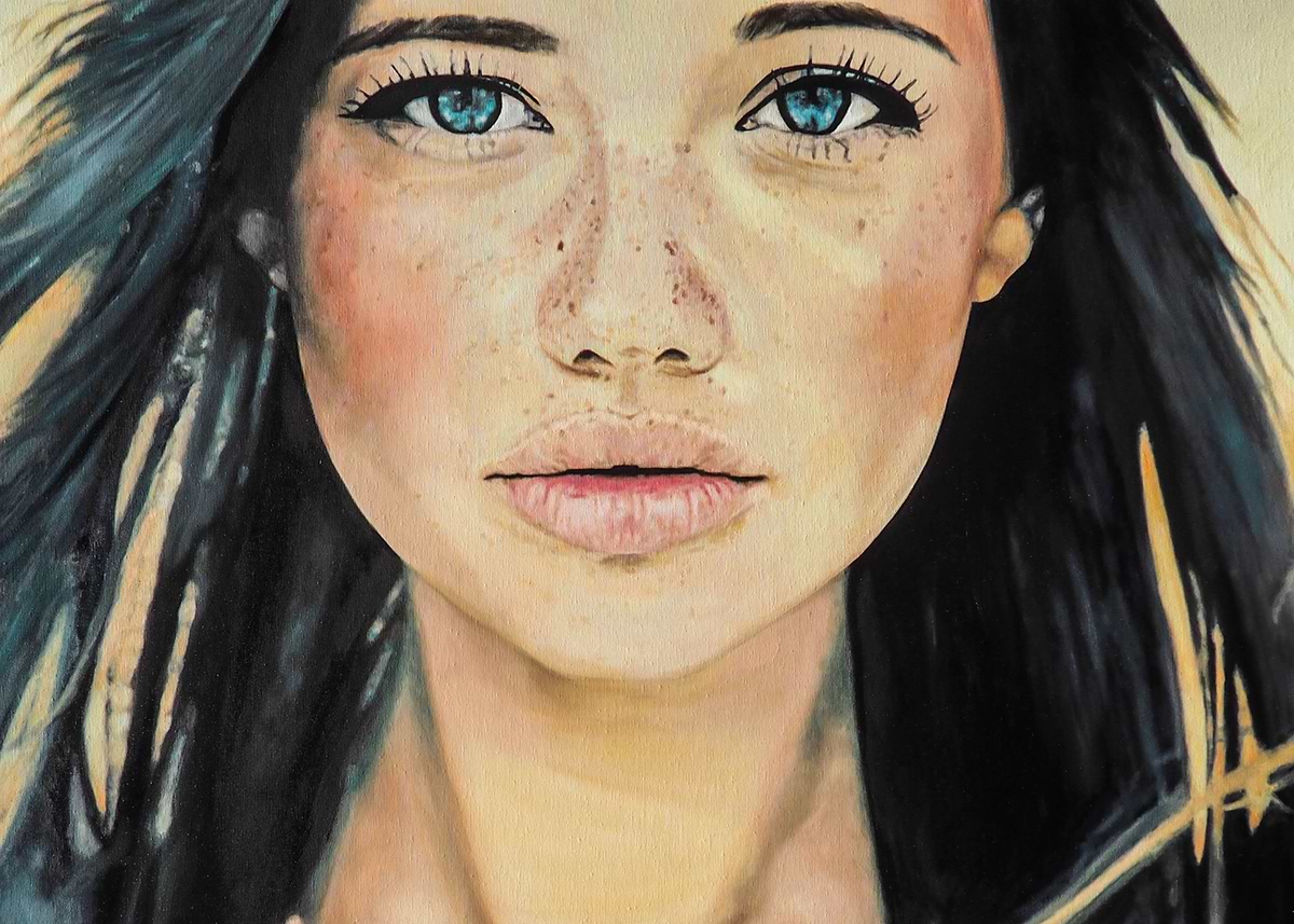 'Amber' Poster, picture, metal print, paint by Sandy Broenimann | Displate