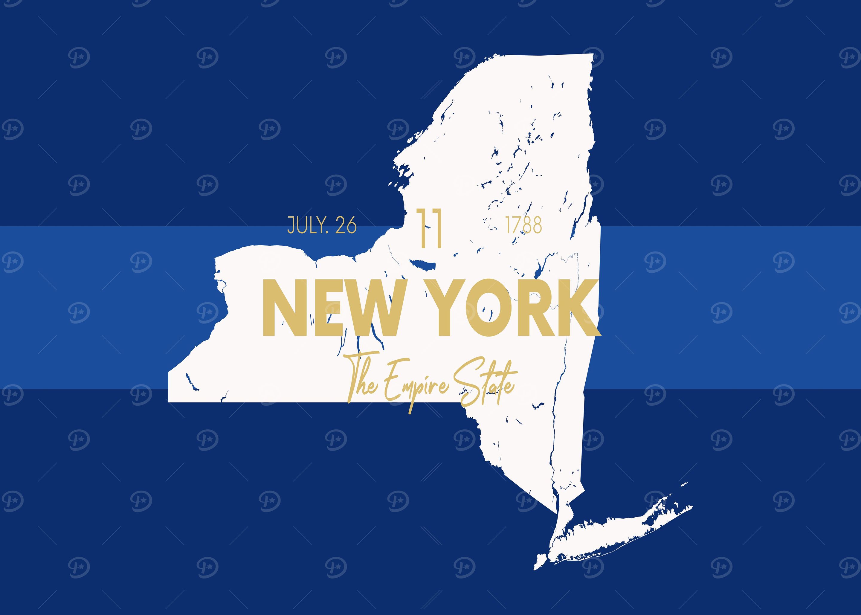 'New York State' Poster, picture, metal print, paint by Designersen ...