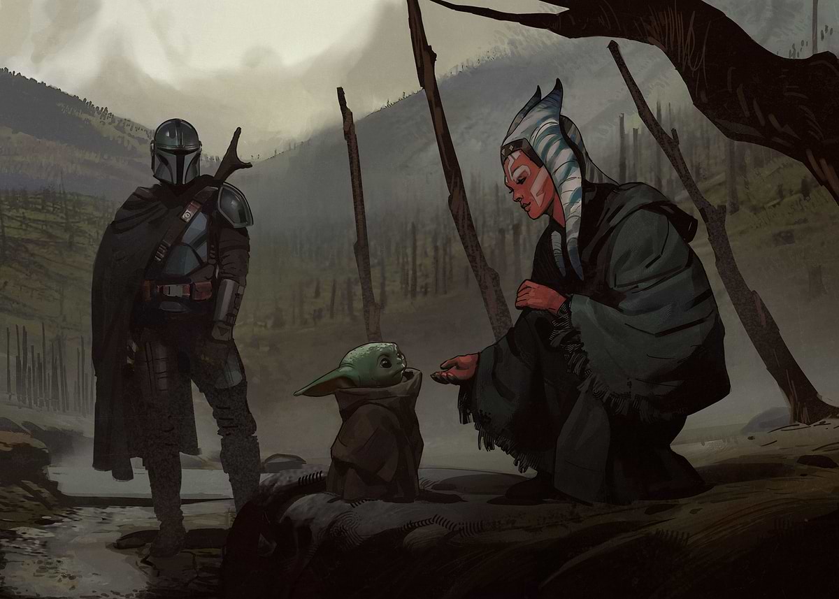 'Grogu' Poster, picture, metal print, paint by Star Wars | Displate