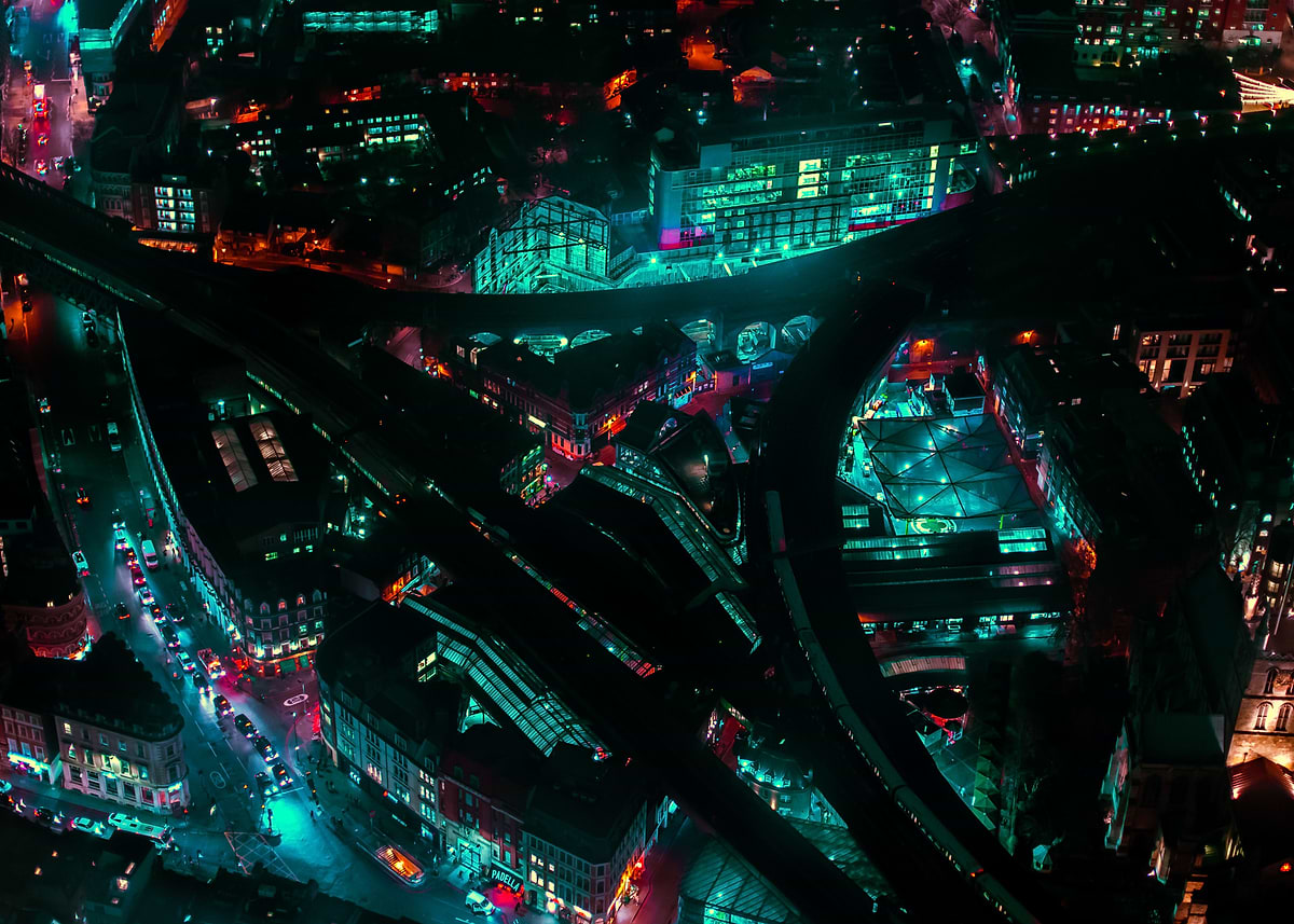 'Infrastructure' Poster, picture, metal print, paint by Eugene ...