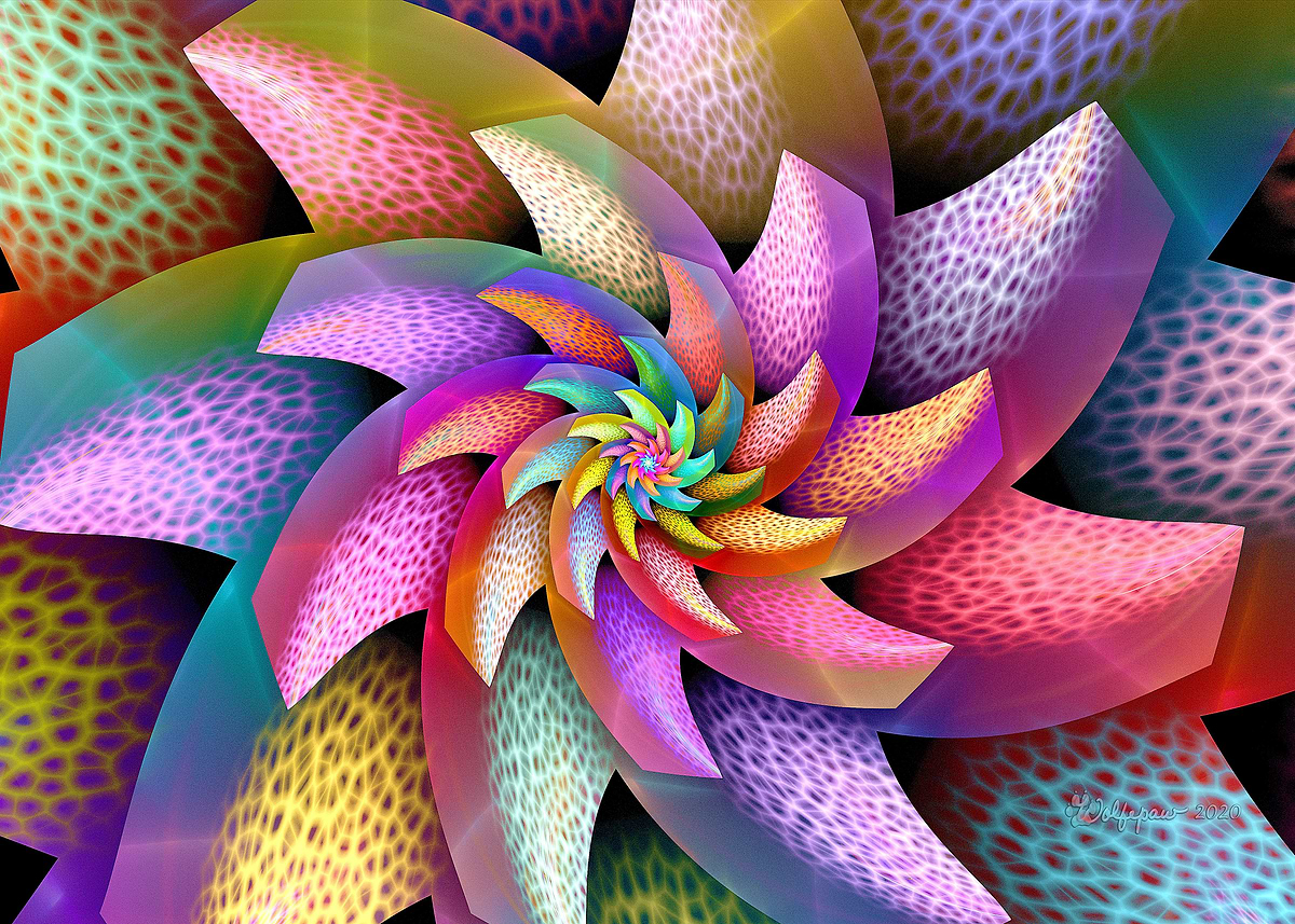 'Crackled Loonie Flower' Poster, picture, metal print, paint by Peggi ...