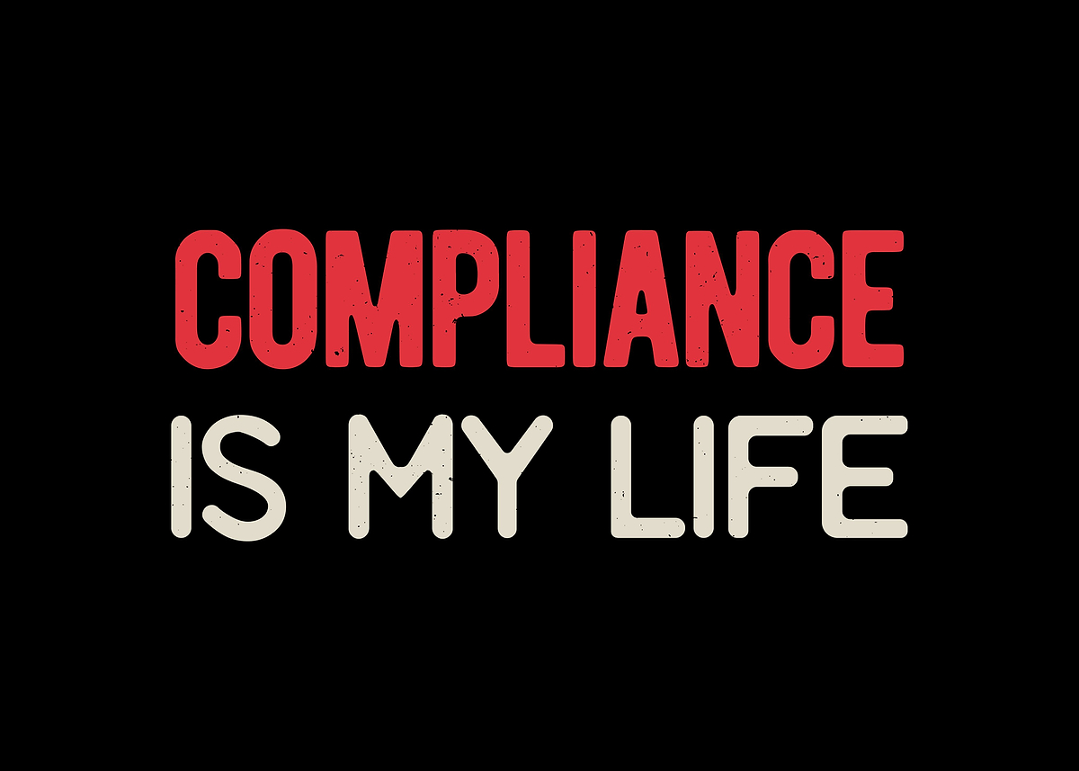 'Funny Compliance Manager' Poster, picture, metal print, paint by ...
