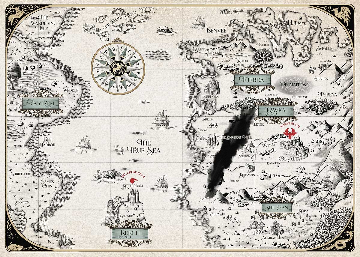 'Shadow And Bone Map' Poster, picture, metal print, paint by Metal Art ...