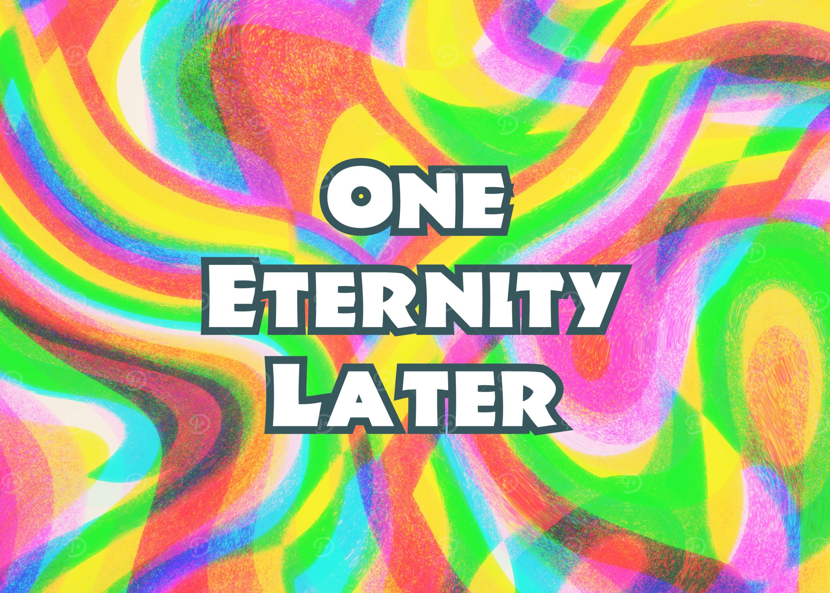 'Time card one eternity lat' Poster, picture, metal print, paint by ...
