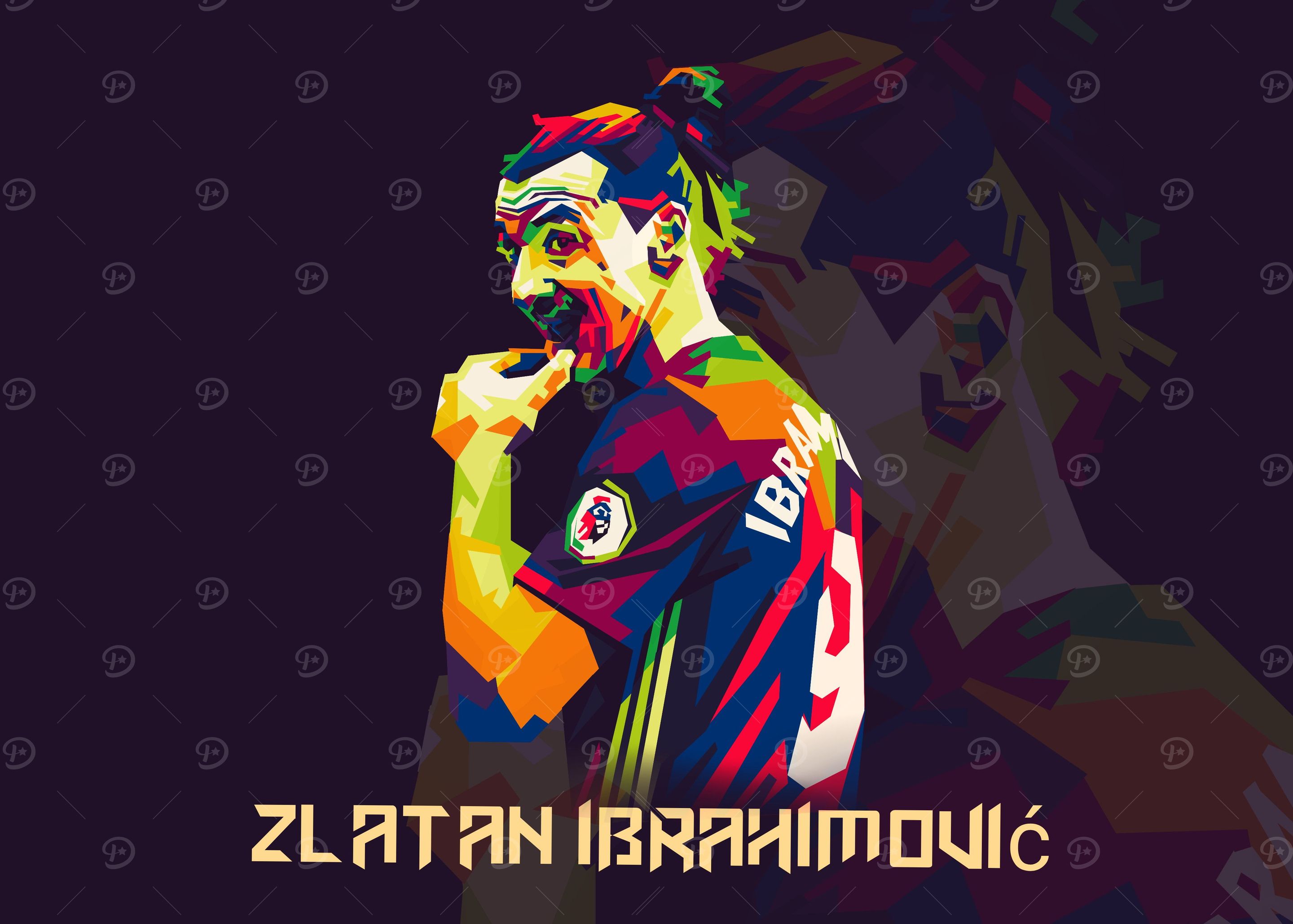 'ibrahimovic muslim' Poster, picture, metal print, paint by Mshel Tyan ...