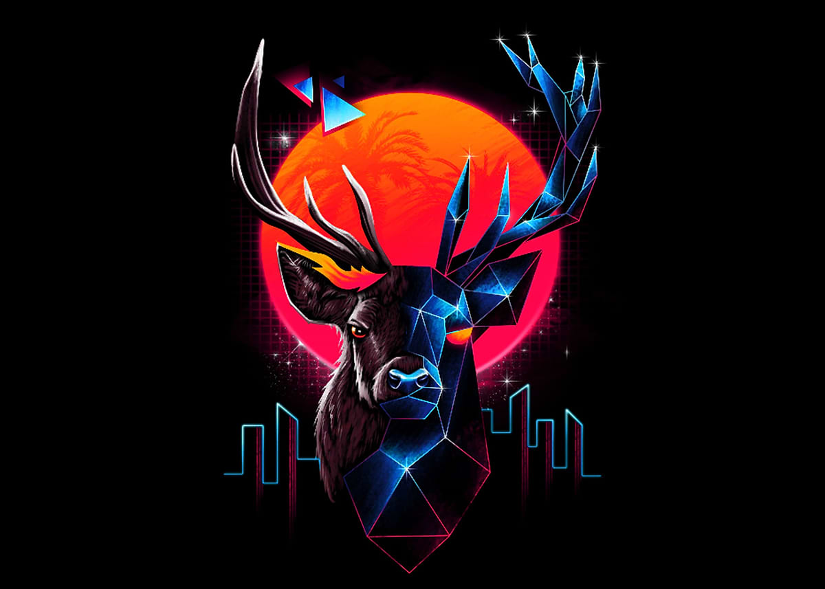'Animals retro' Poster, picture, metal print, paint by Faqih Art | Displate