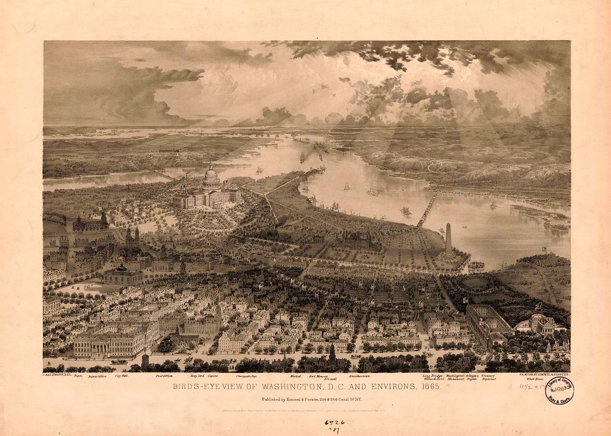 'Washington DC 1865' Poster, picture, metal print, paint by Janice M ...