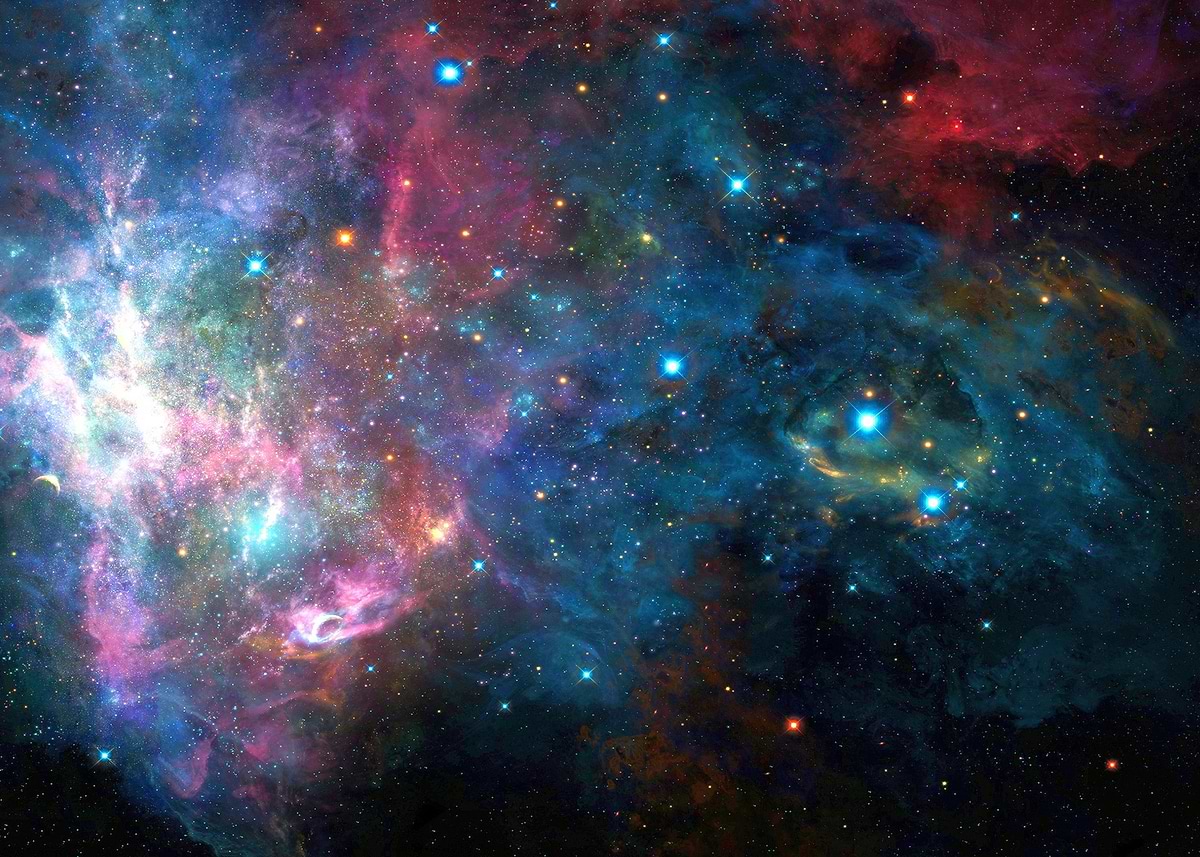 'Space Galaxy Texture 01' Poster, picture, metal print, paint by Aloke ...