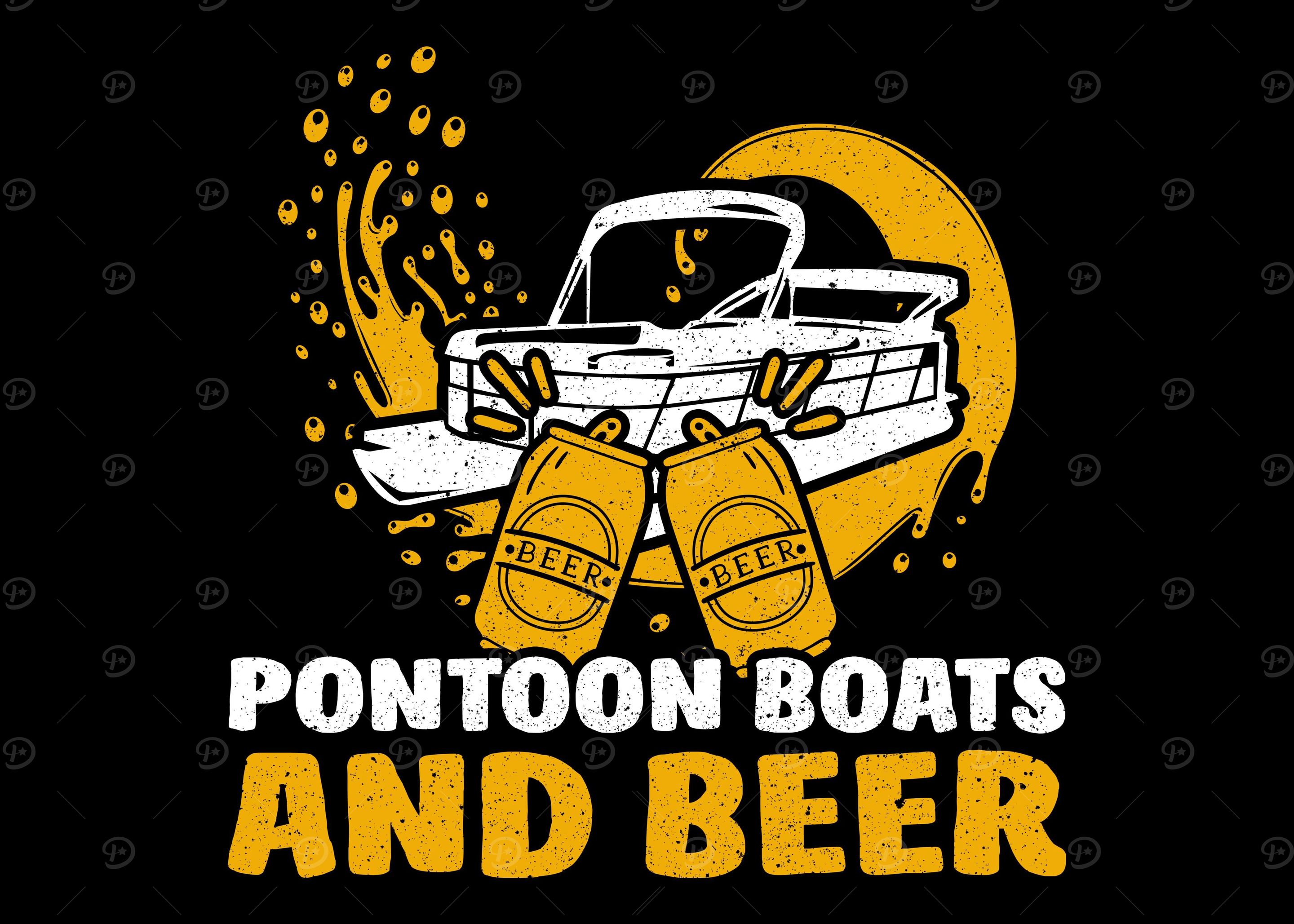 'Pontoon Boat Boating' Poster, picture, metal print, paint by ...