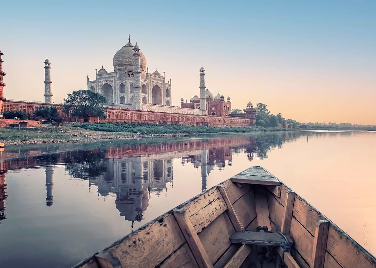 'Yamuna River' Poster, picture, metal print, paint by Mango Art | Displate