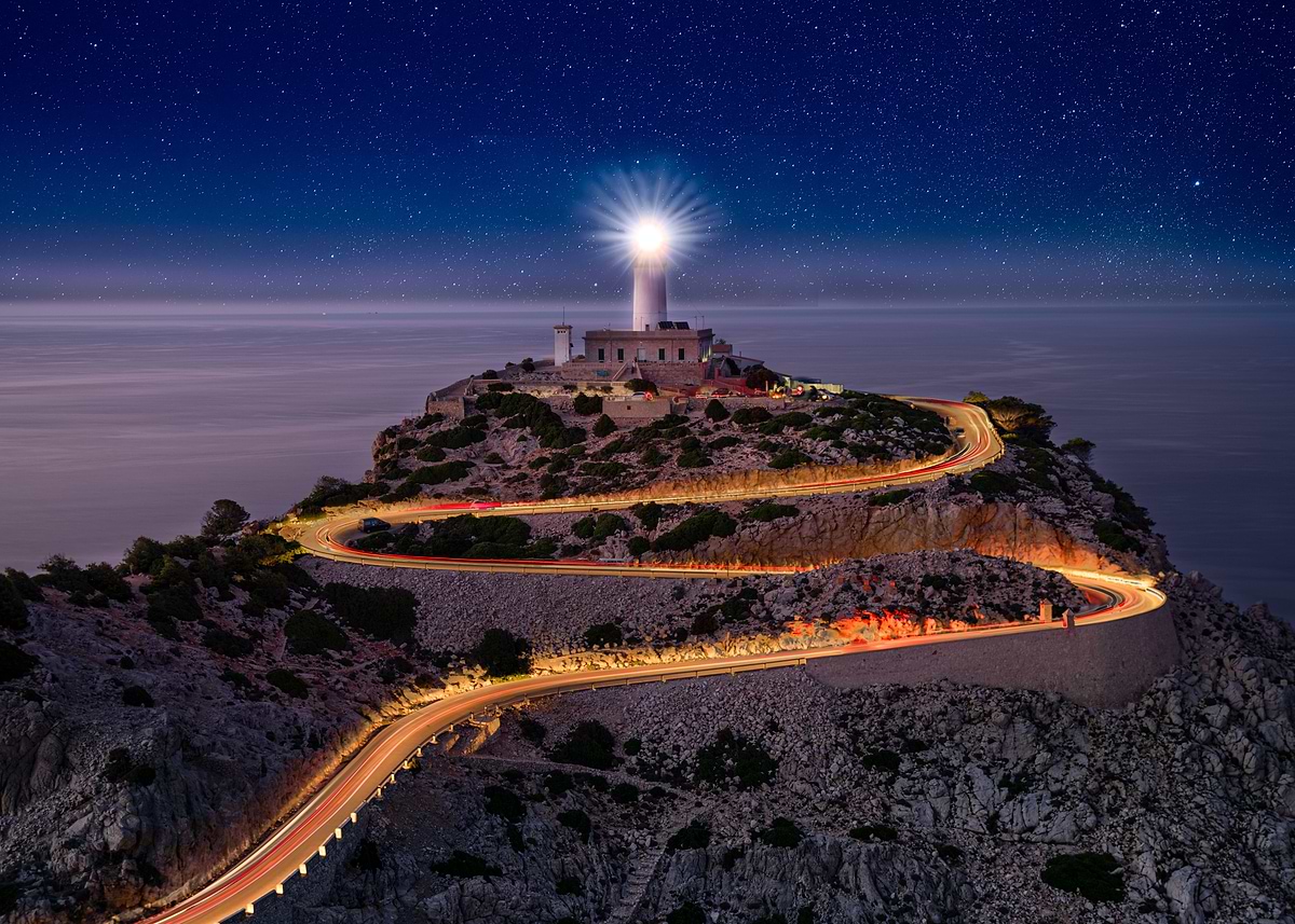 'Formentor Lighthouse' Poster, picture, metal print, paint by David ...