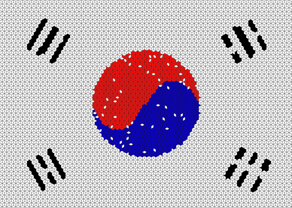 'South Korean Flag' Poster, picture, metal print, paint by Yehhyun Jo ...