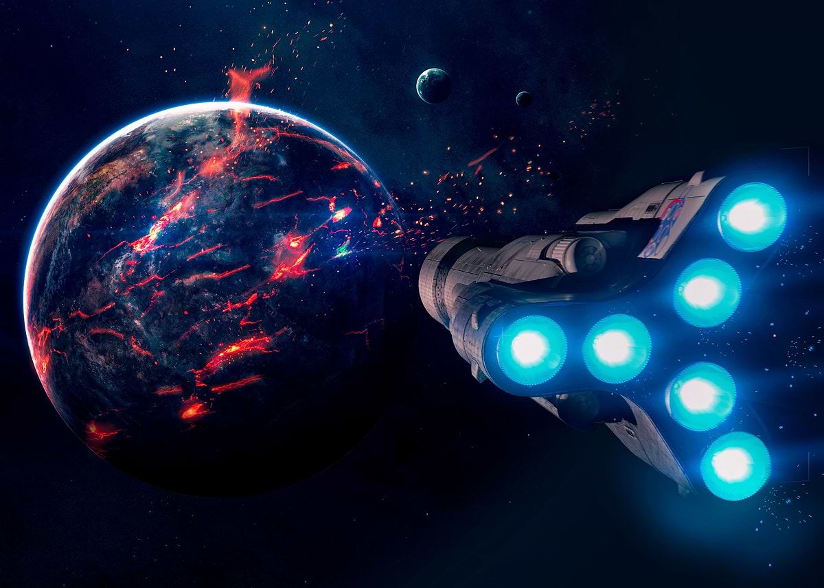 'Destroyed Planet' Poster, picture, metal print, paint by Pedro ...
