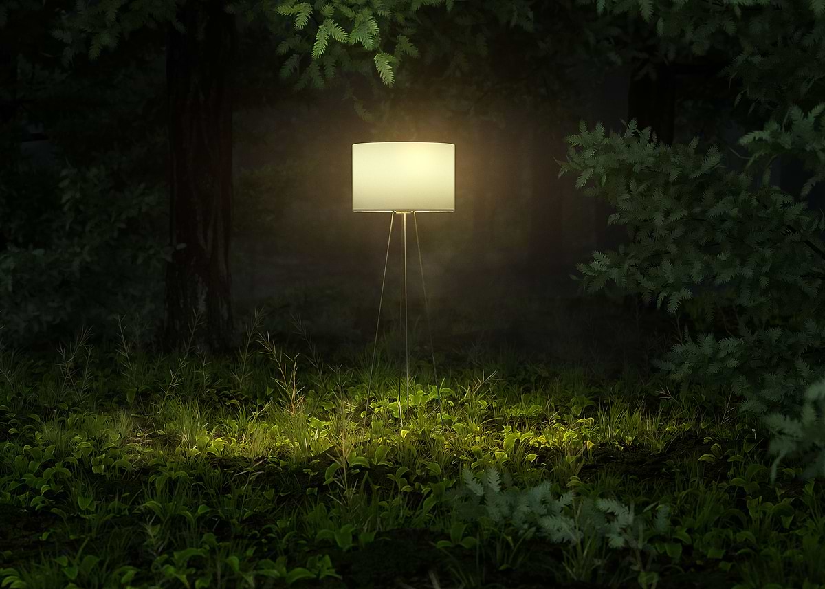 'Forest Lamp' Poster, picture, metal print, paint by lassedesignen ...