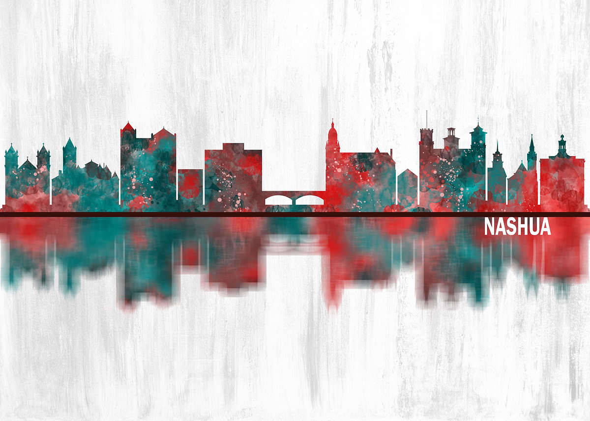 'Nashua New Hampshire' Poster, picture, metal print, paint by Towseef ...