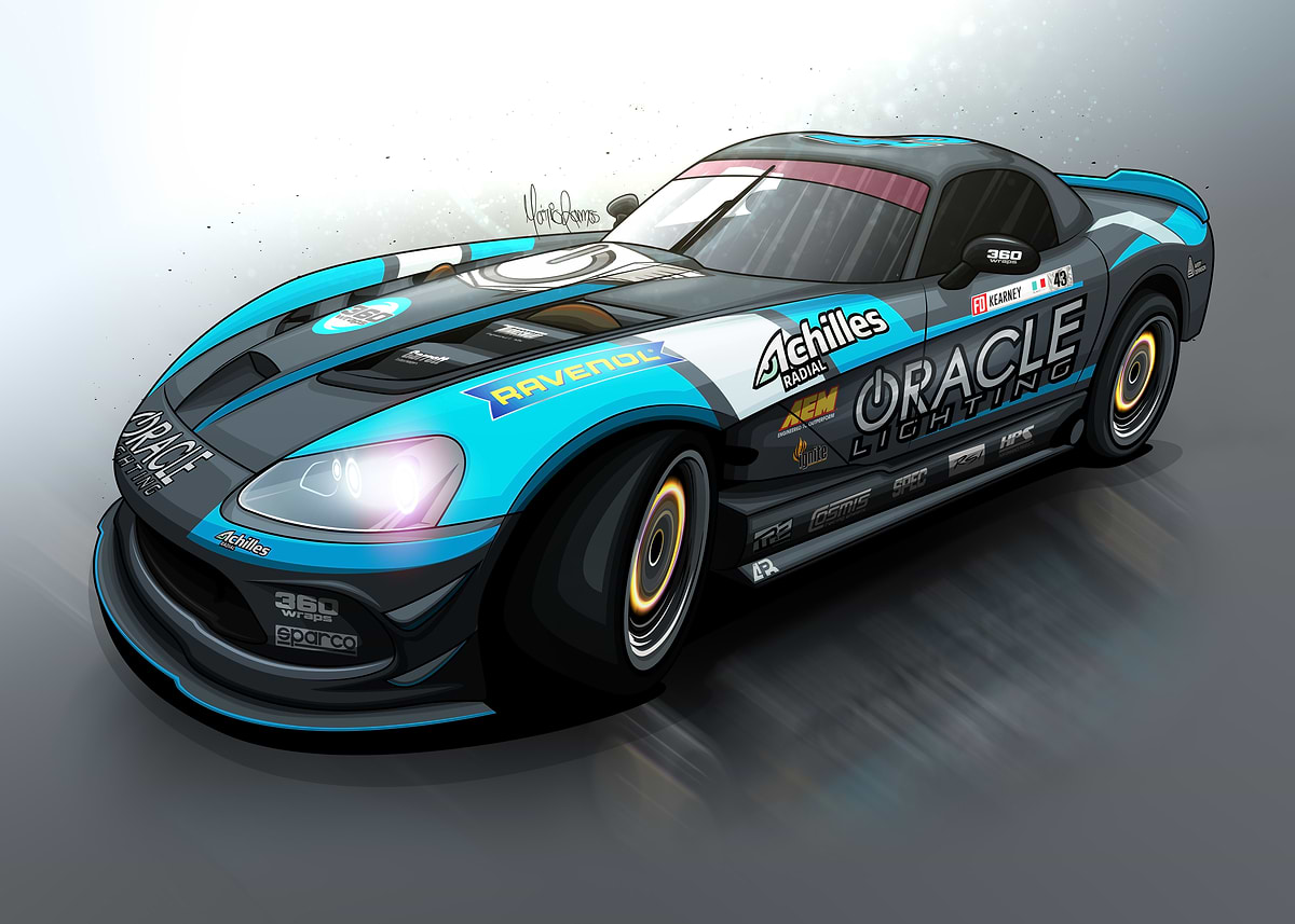 'Dodge Viper Formula Drift' Poster, picture, metal print, paint by ...