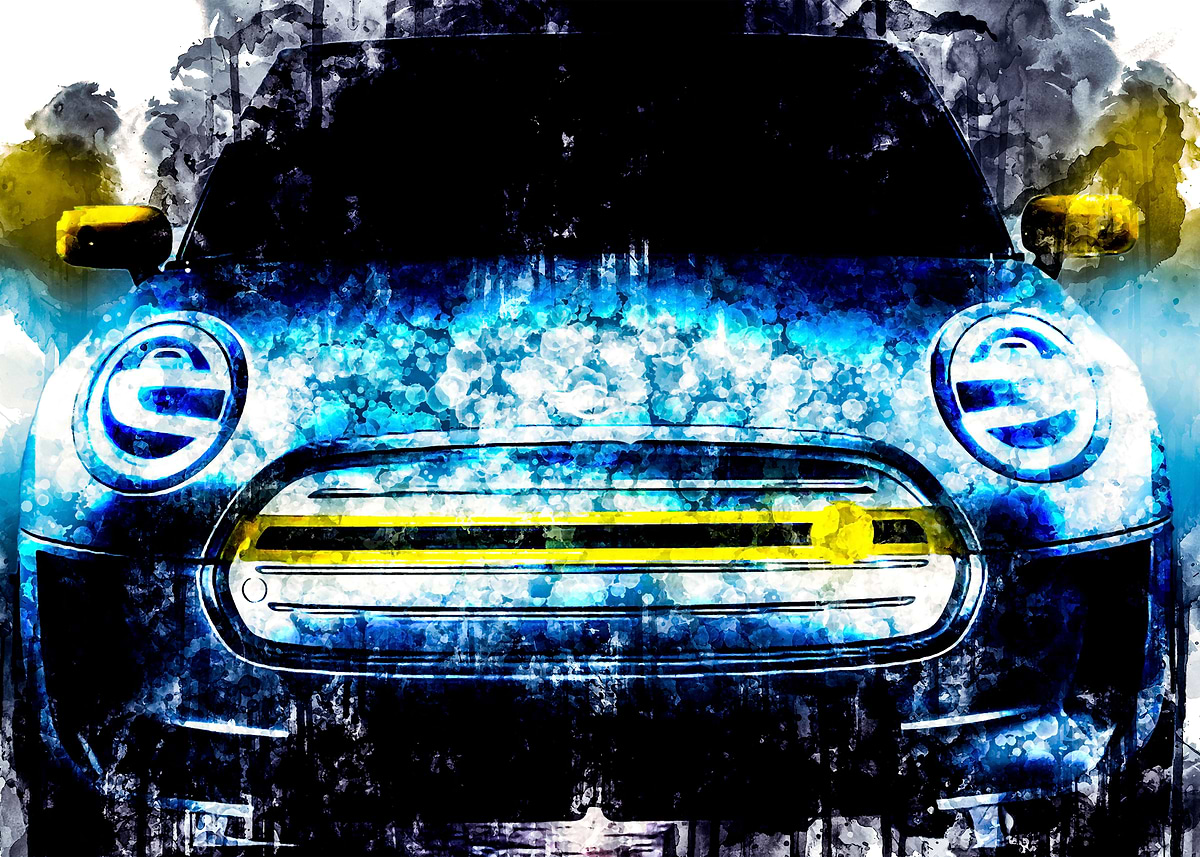 '2017 Mini Electric Concept' Poster, picture, metal print, paint by ...