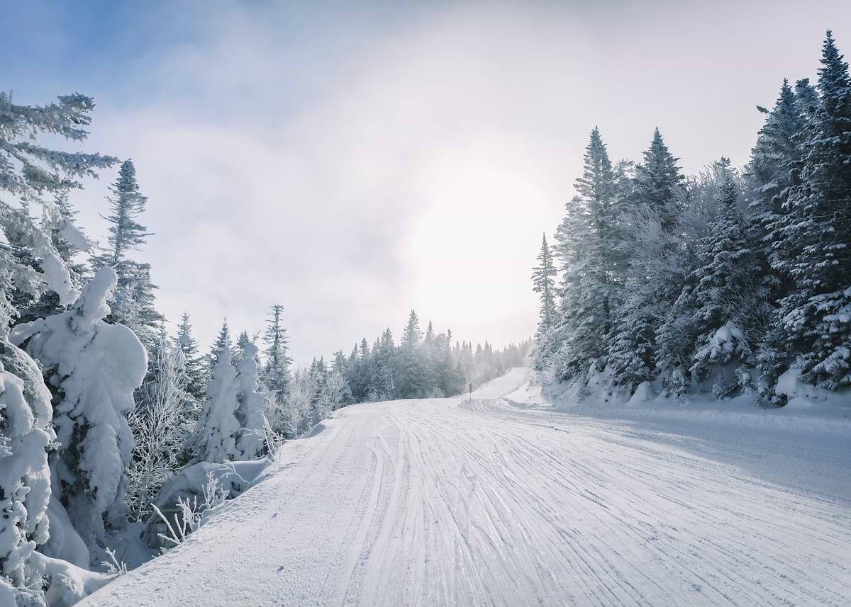 'First tracks ski slope' Poster, picture, metal print, paint by Aria ...
