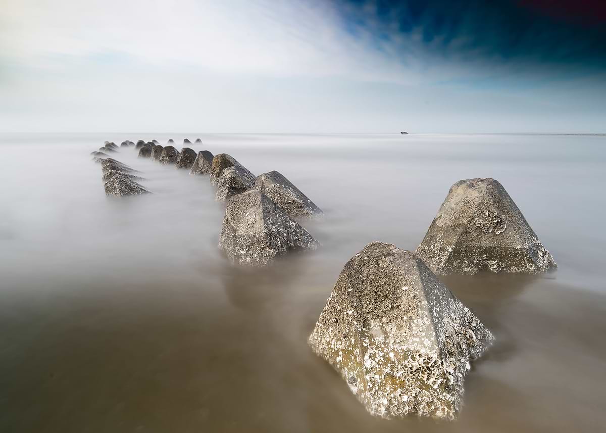 'wave elimination block' Poster, picture, metal print, paint by HanPing ...