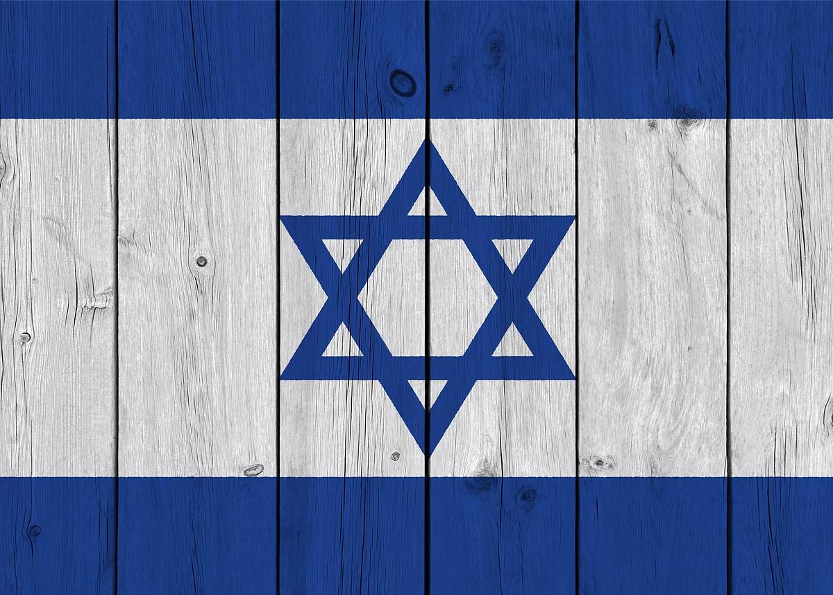 'Wooden Texture Israel Flag' Poster, picture, metal print, paint by ...