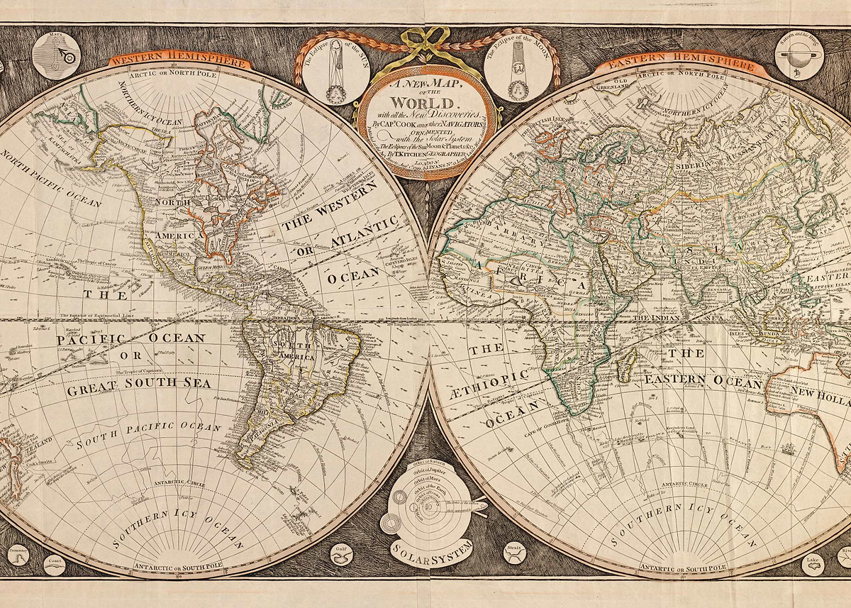 'World Map Year 1799' Poster, picture, metal print, paint by REAL ...