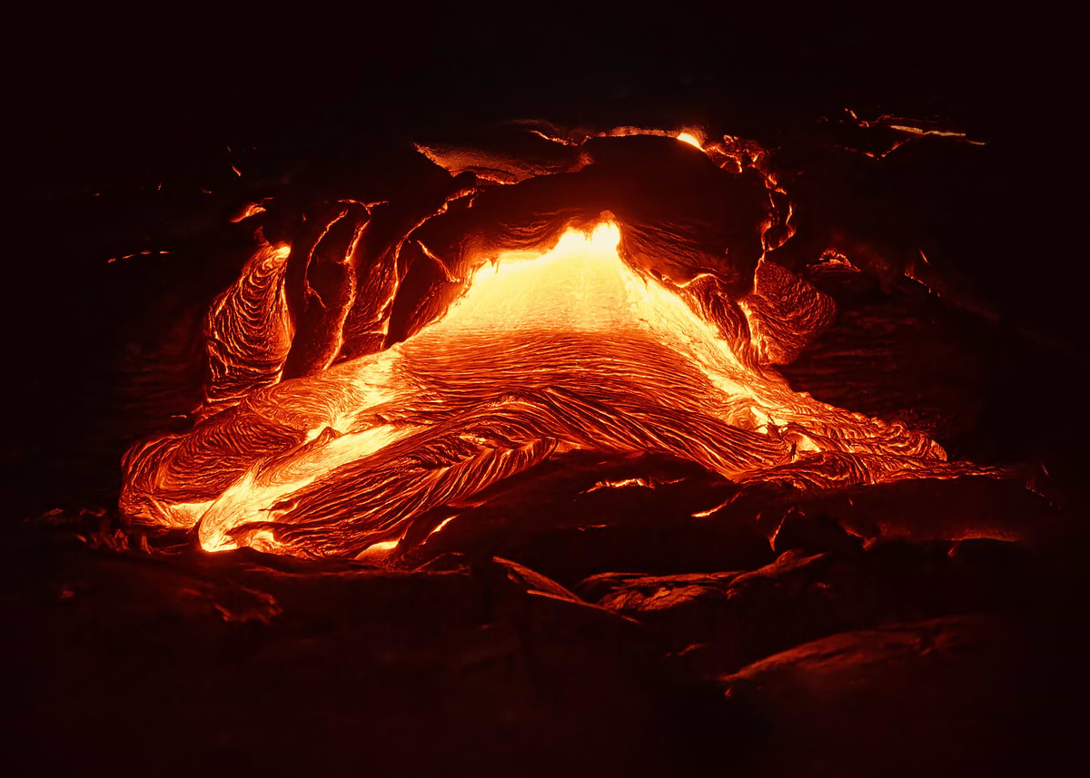 'Magma' Poster, picture, metal print, paint by Ralf Lehmann | Displate