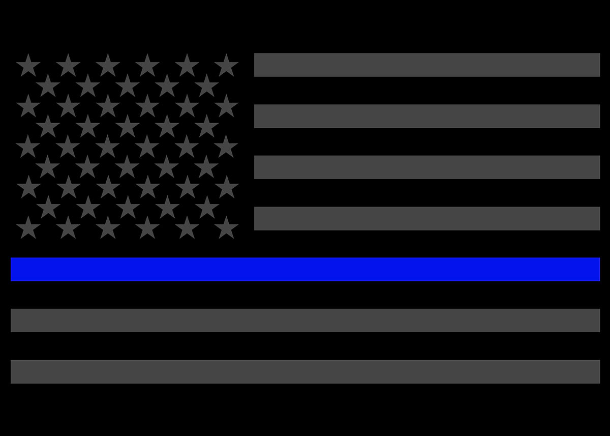 'Thin Blue Line' Poster, picture, metal print, paint by Shane Dresser ...
